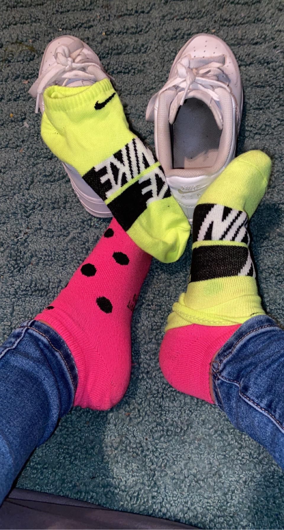 [female] An already worn pair and a new pair. Doubling up plus some very special requests 😈 this ...