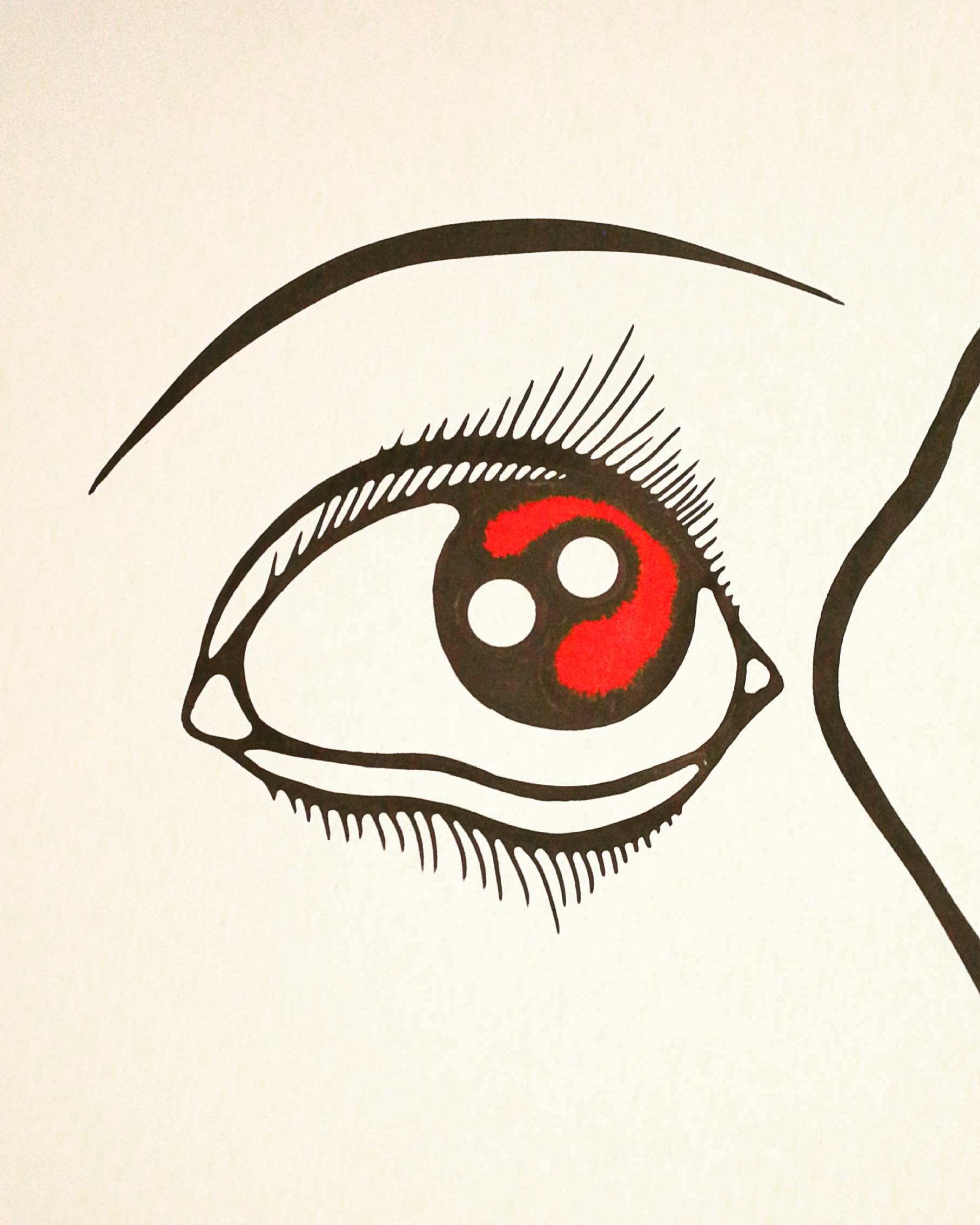 Female eye - Permanent marker on a1 paper | Scrolller