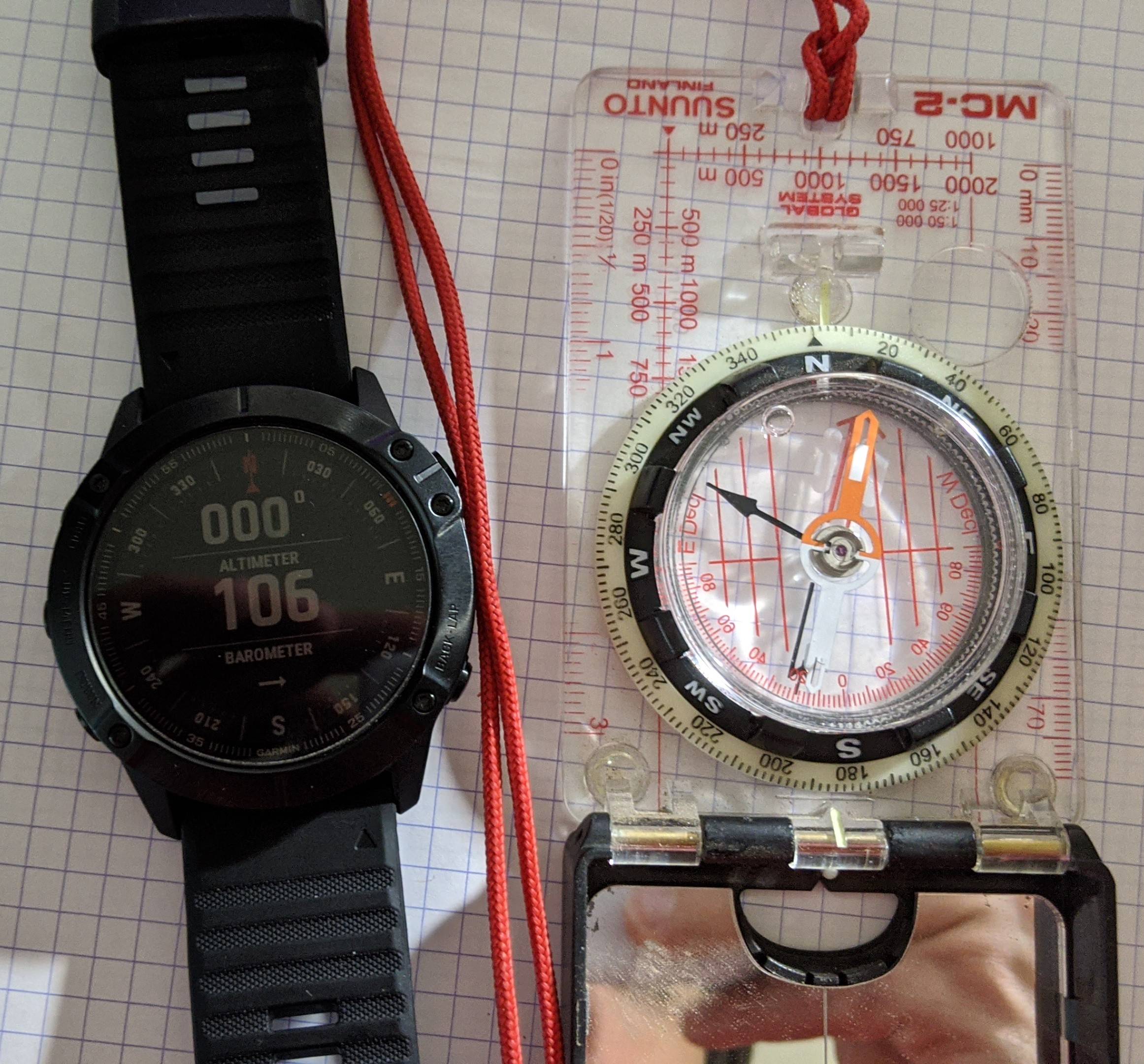 Fenix 6x compass vs real compass | Scrolller