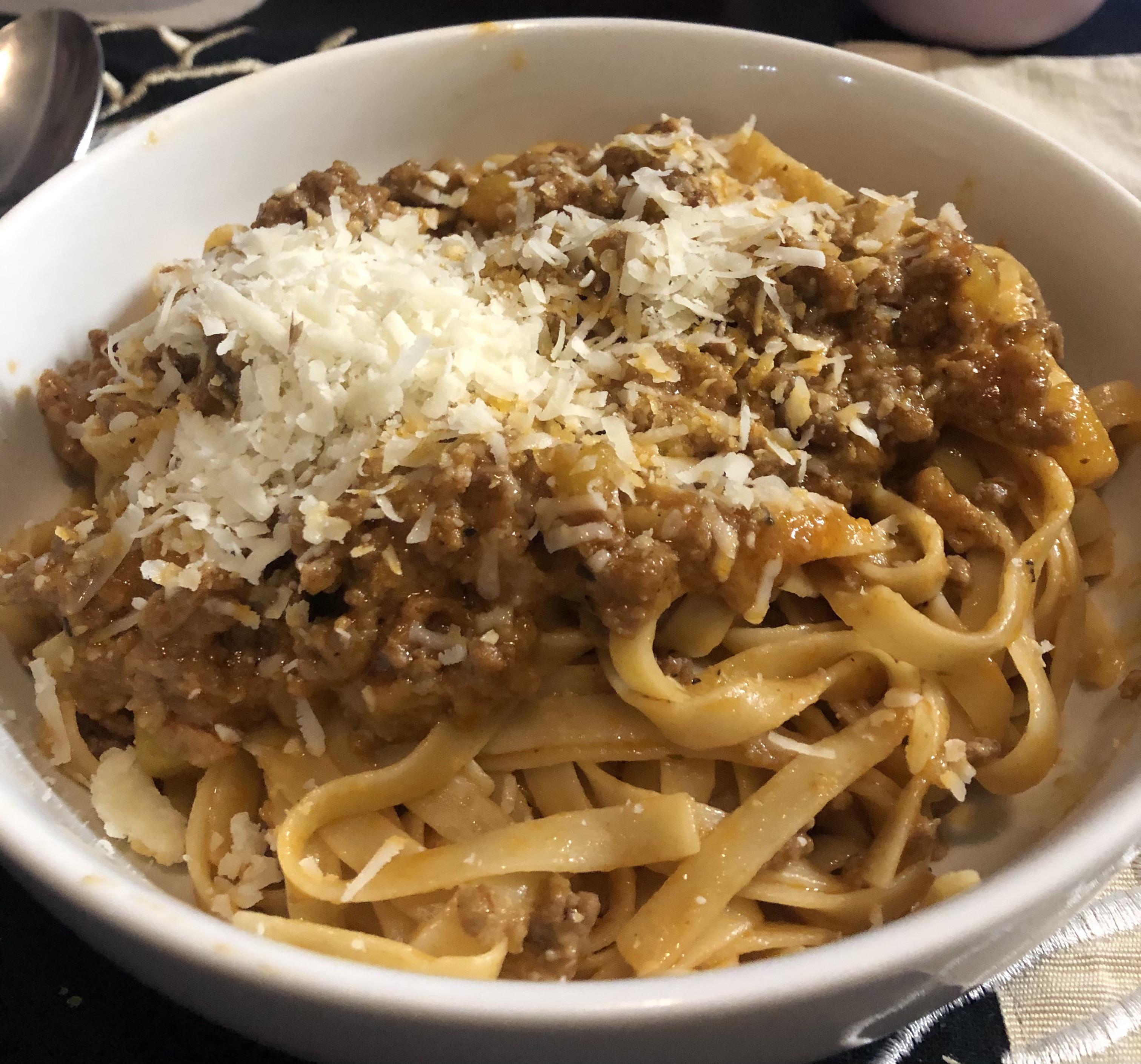 Fettuccine Bolognese. | Scrolller