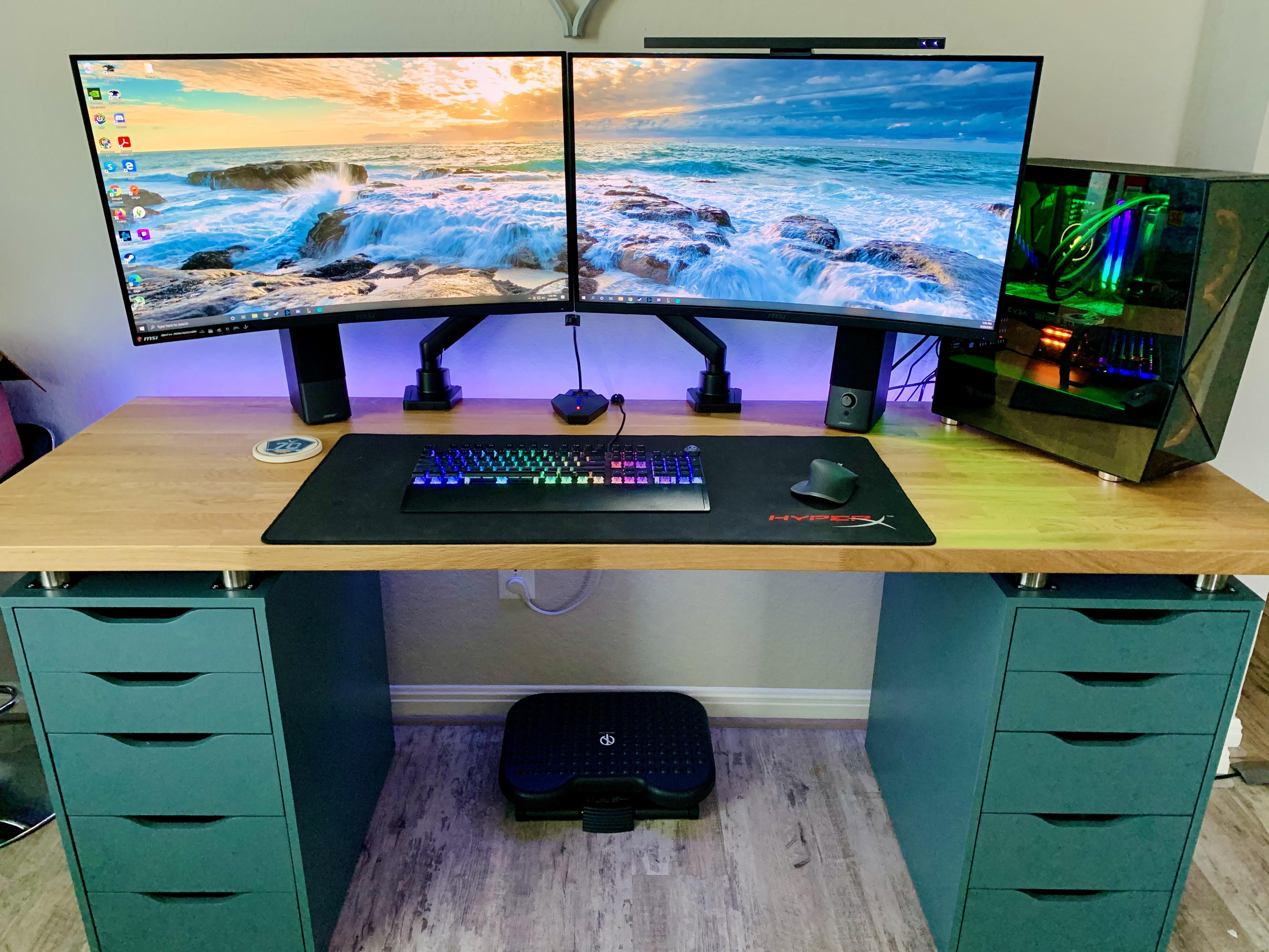 Finally completed my new work/gaming setup! | Scrolller
