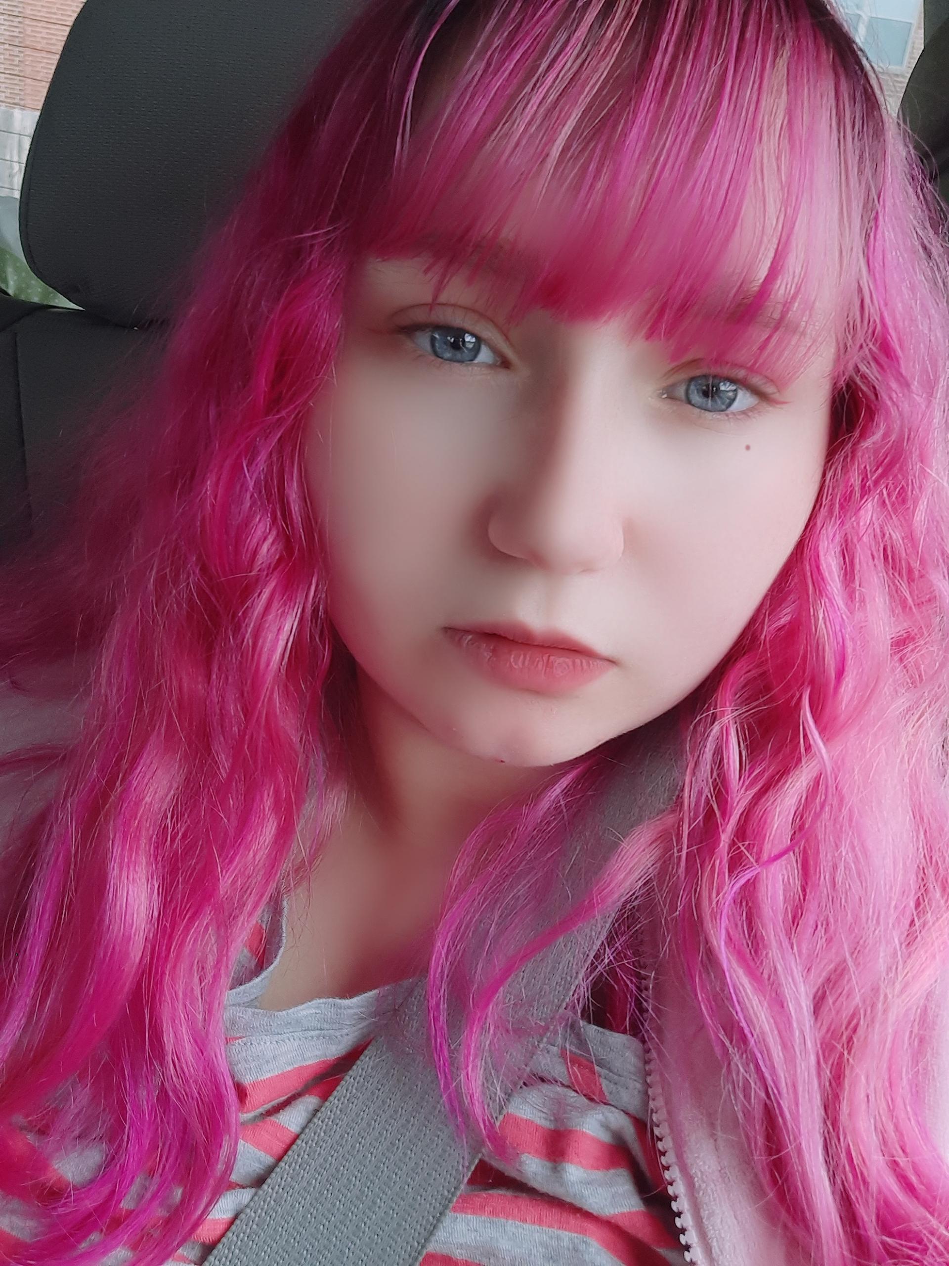 Finally dyed my hair pink!! Think it looks really cute 💕 dyed with arctic fox virgin pink ...