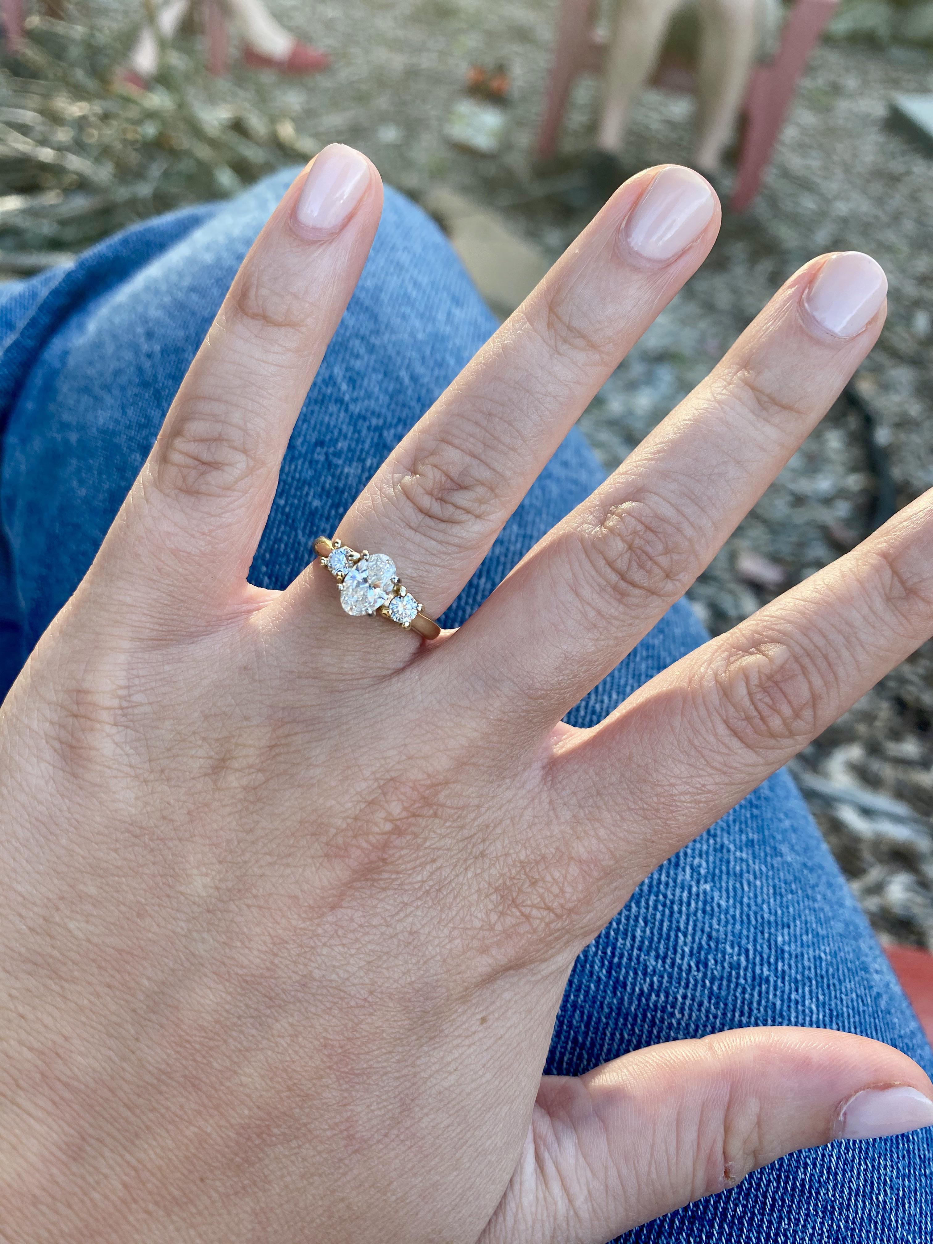 Finally engaged after 7 years together! Can’t stop staring | Scrolller
