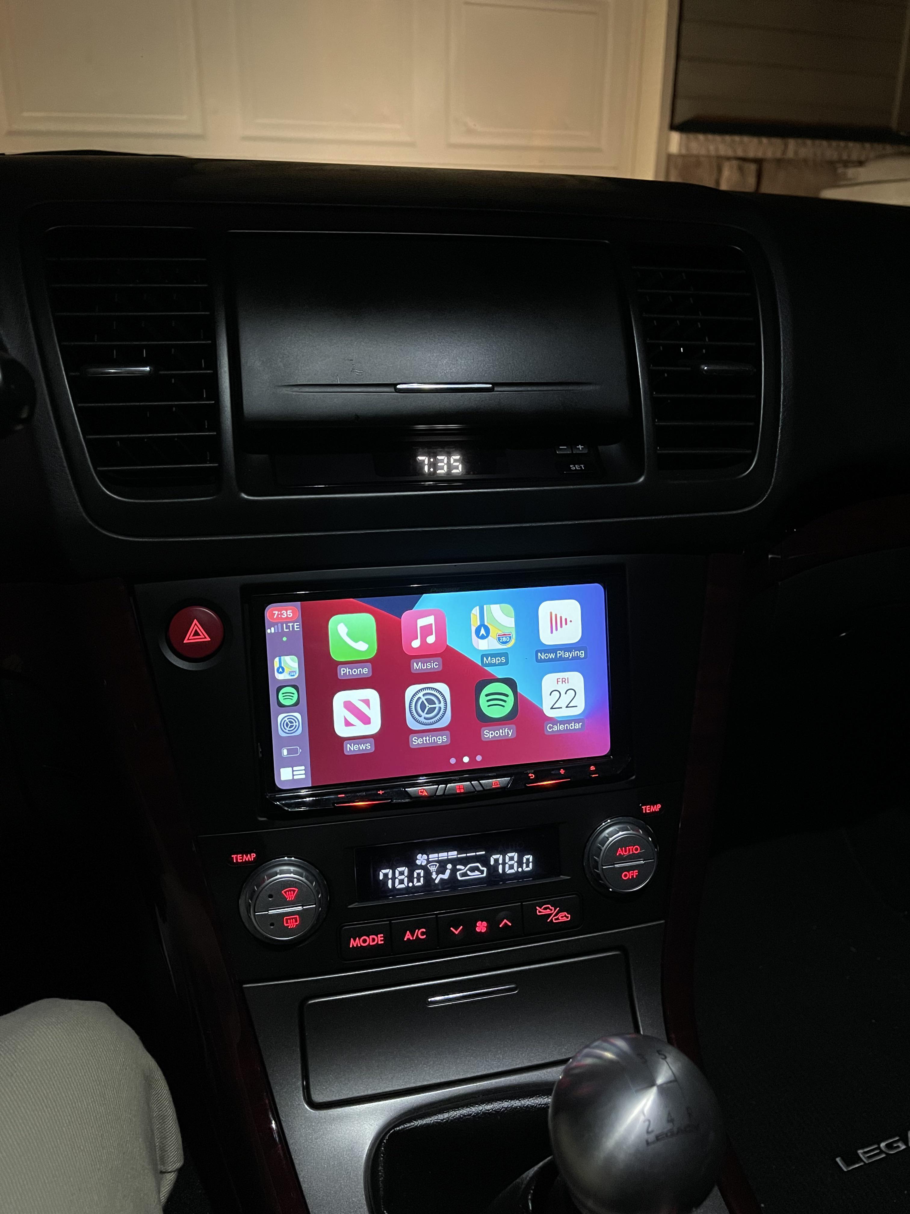 Finally got Apple CarPlay in the Legacy. The time spent was worth it! | Scrolller
