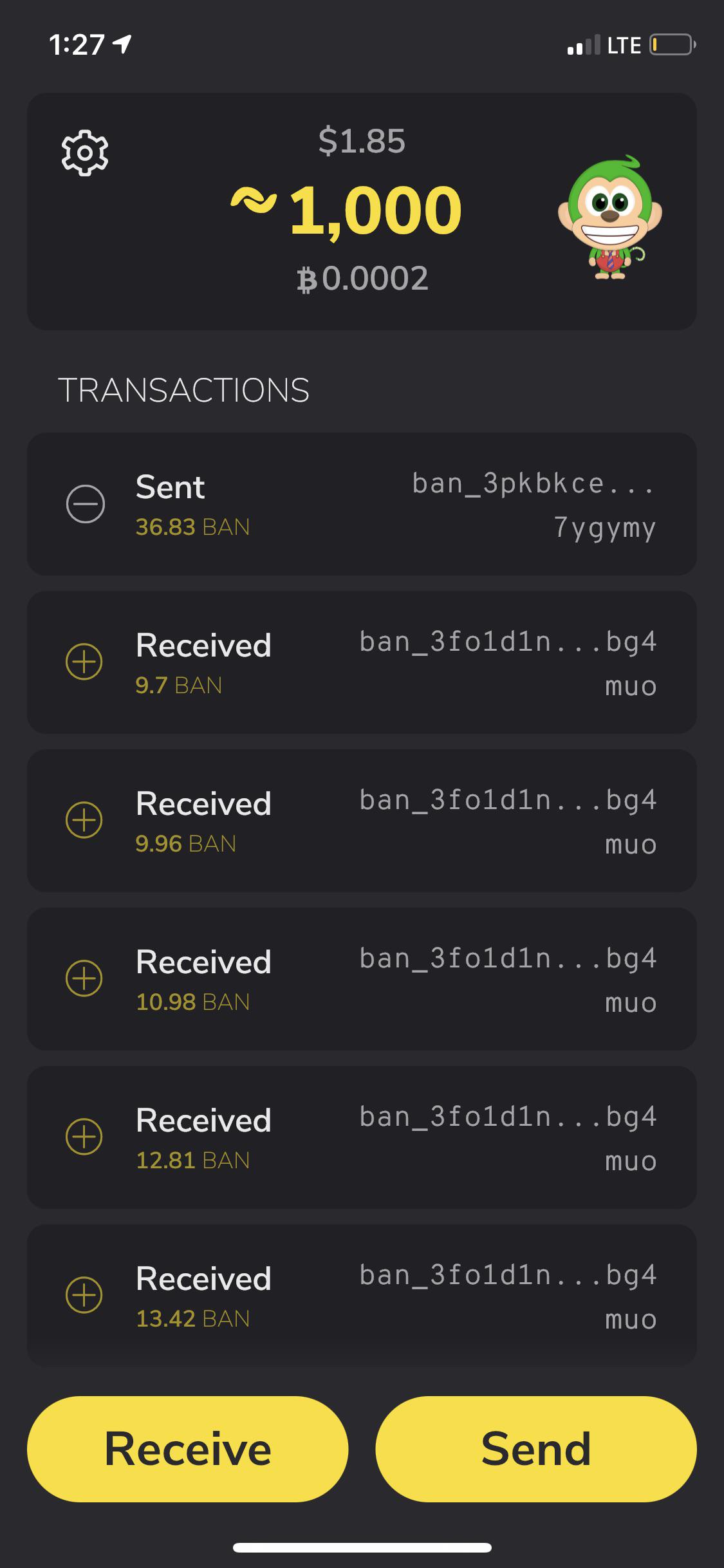 Finally hit 1,000 Banano!! | Scrolller