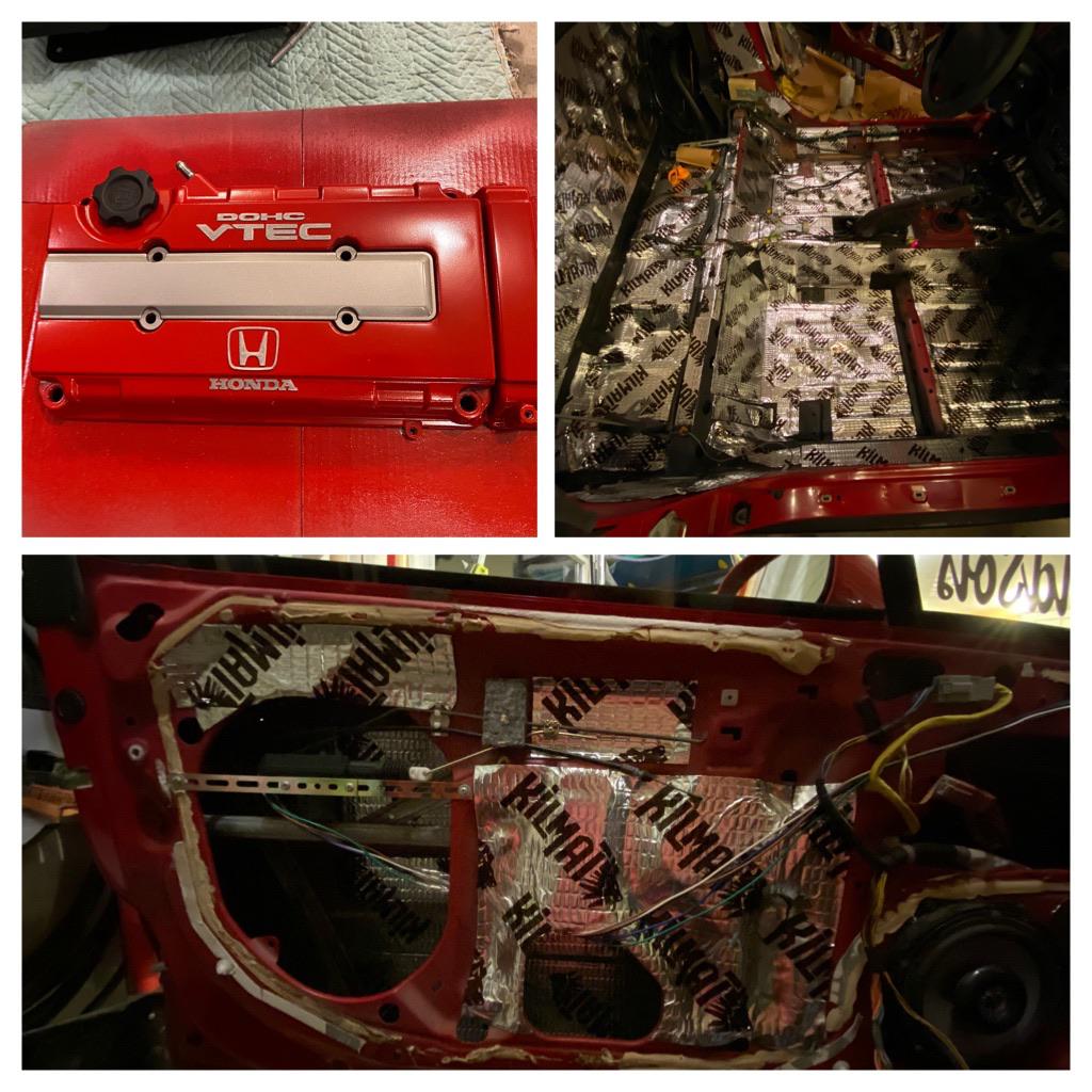Finished installing sound deadening and painted my valve cover | Scrolller