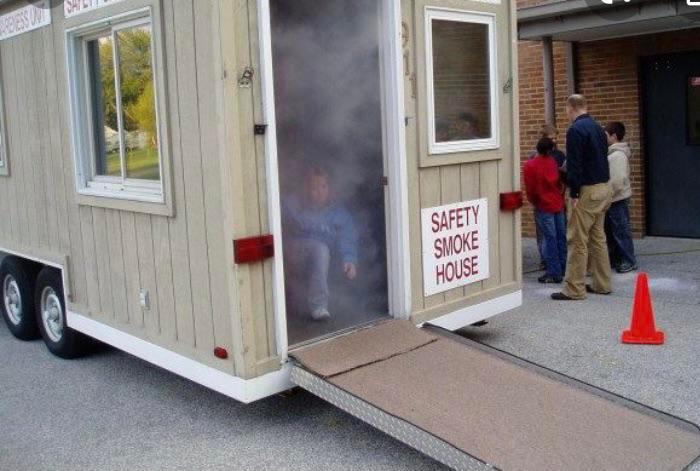 Fire Safety mobile smoke house lesson | Scrolller
