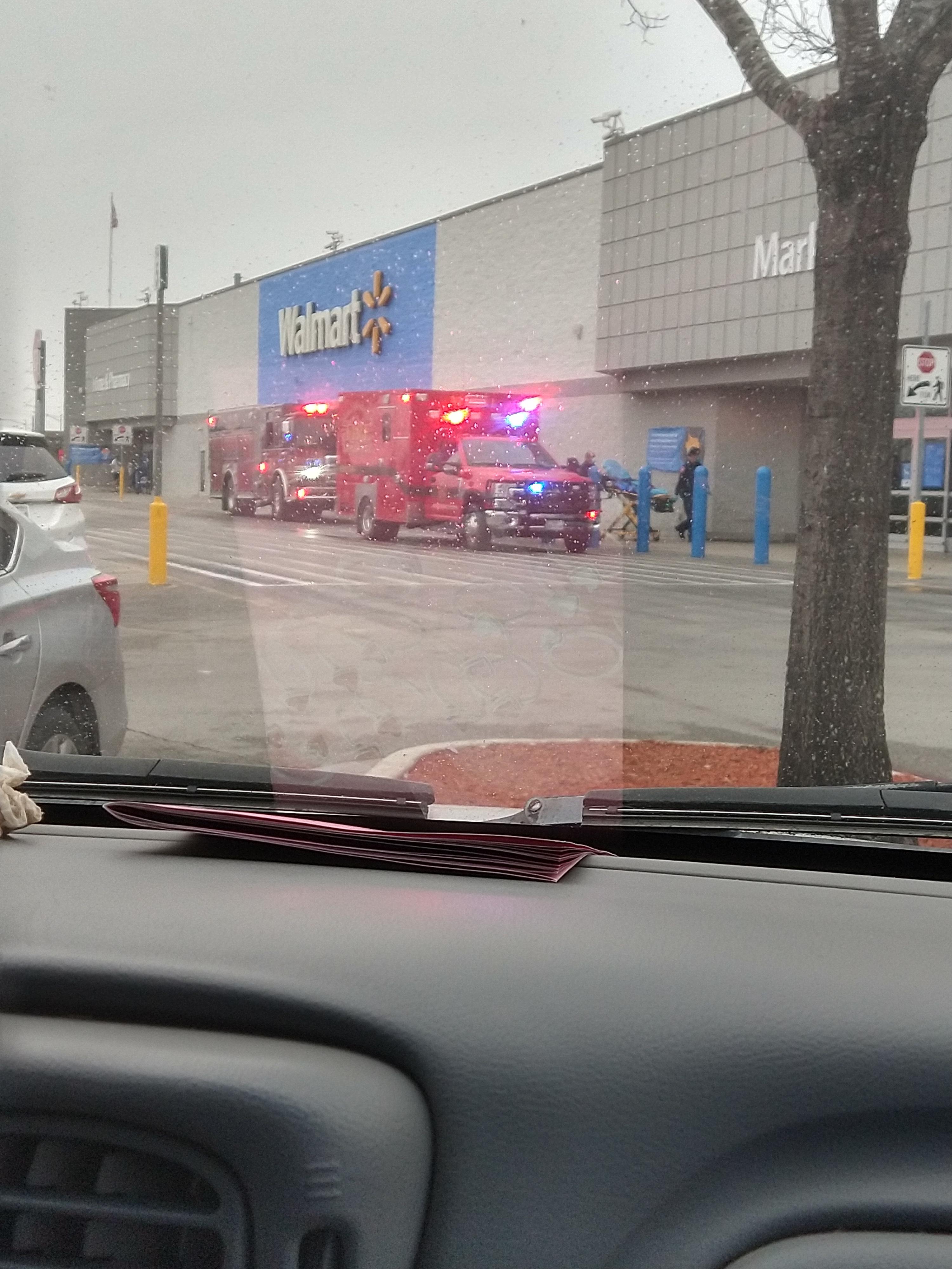 Firetruck and paramedics outside walmart right now | Scrolller
