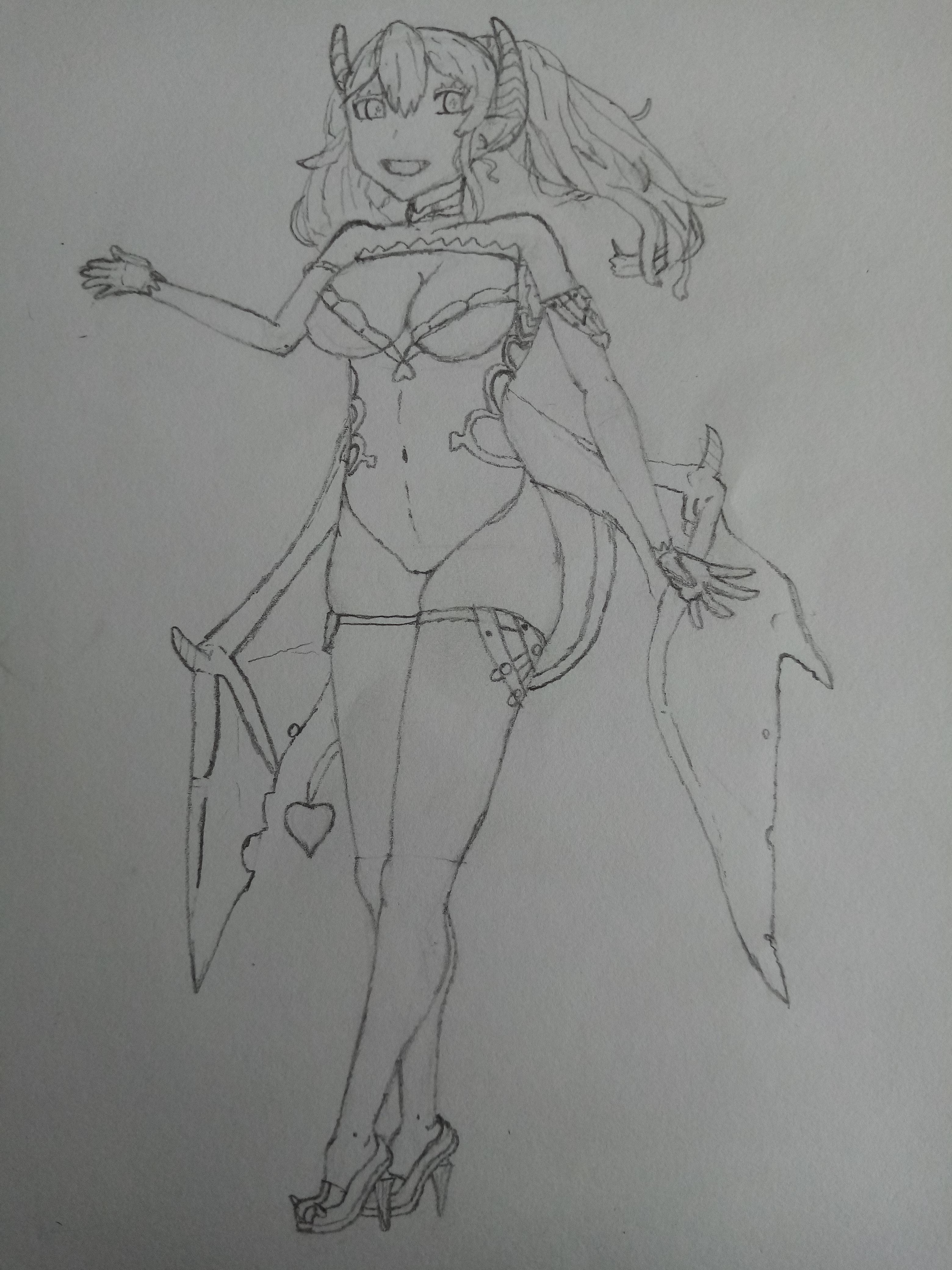First attempt at drawing a succubus | Scrolller
