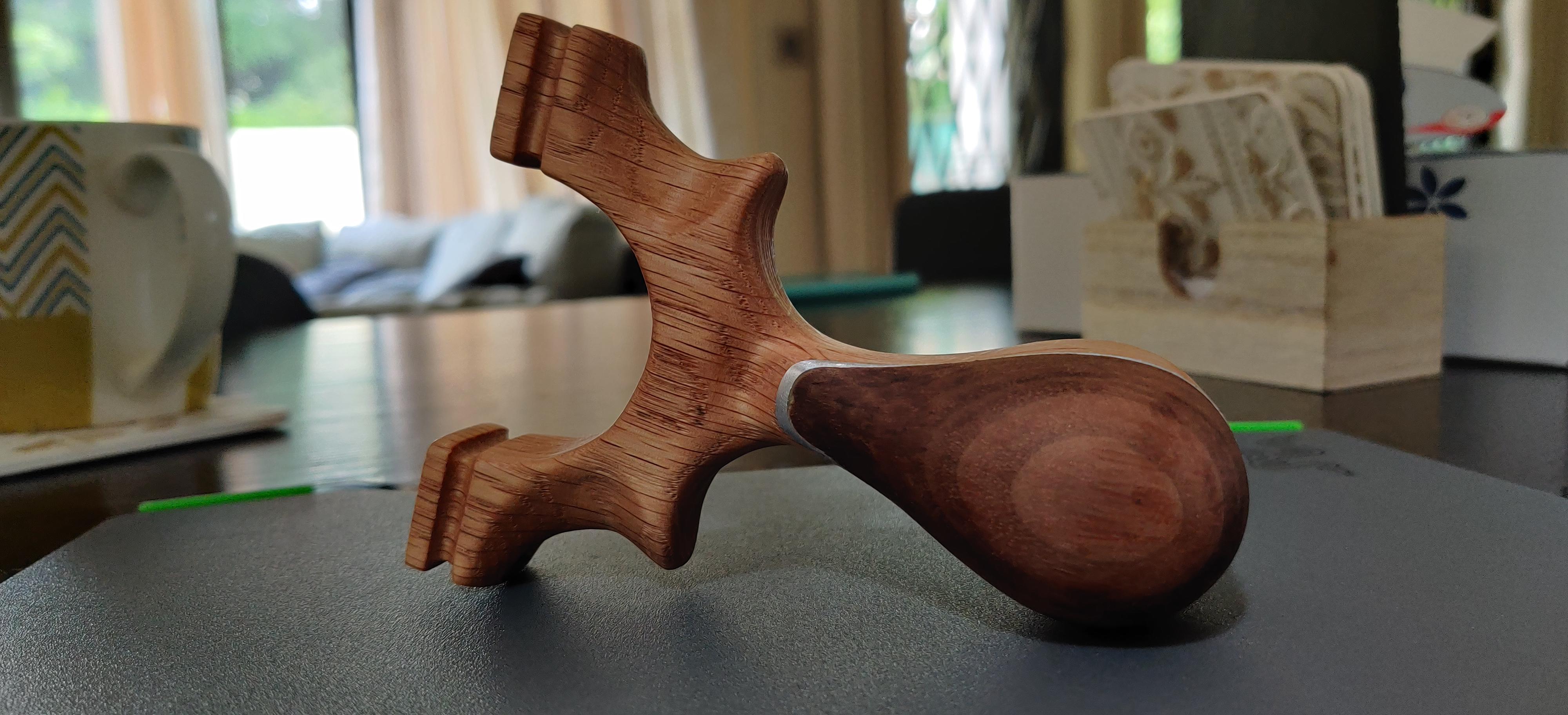 First handmade, red oak frame and walnut swells | Scrolller