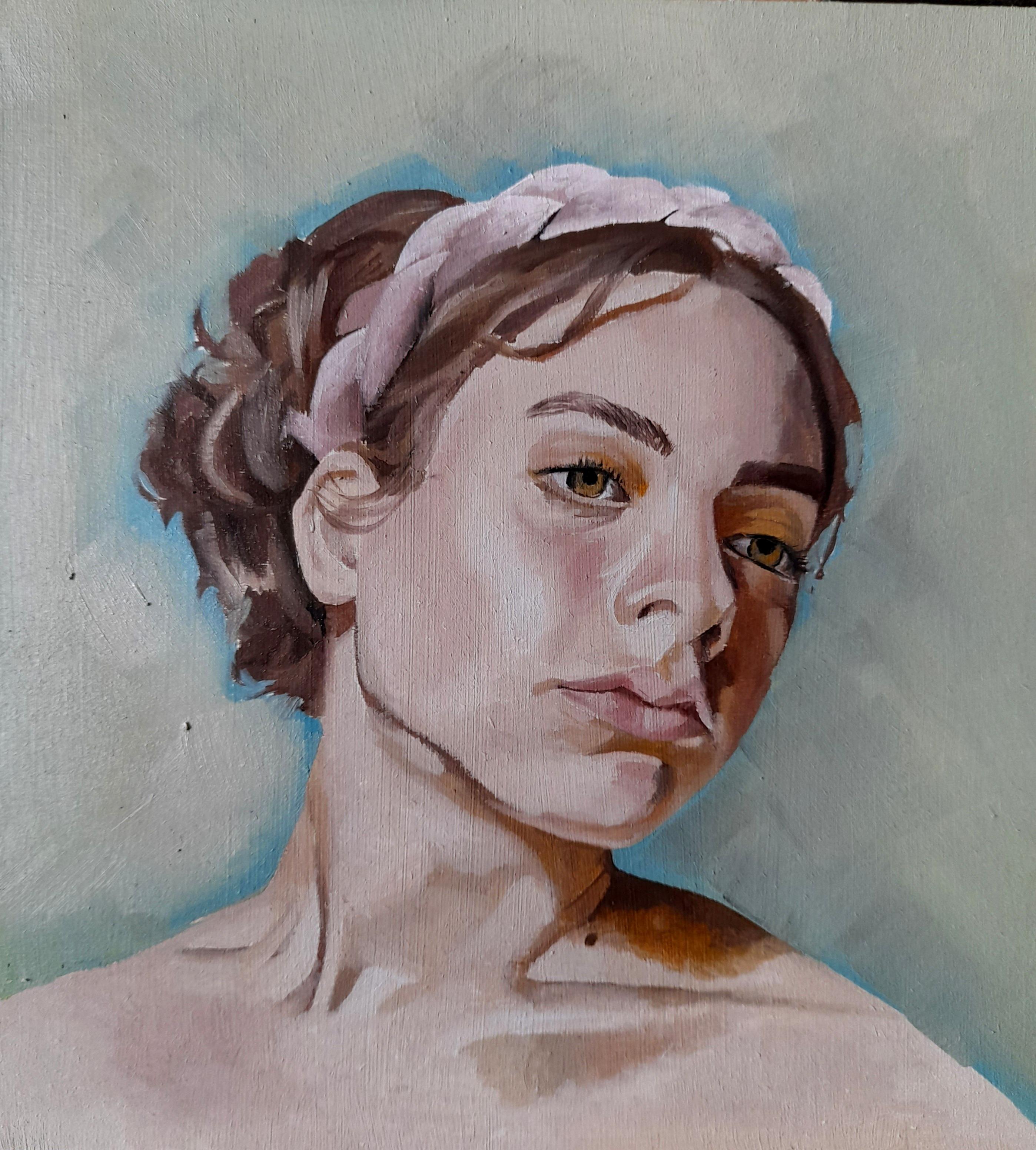 First layer of my oil painting on board. I think I need to add more to ...