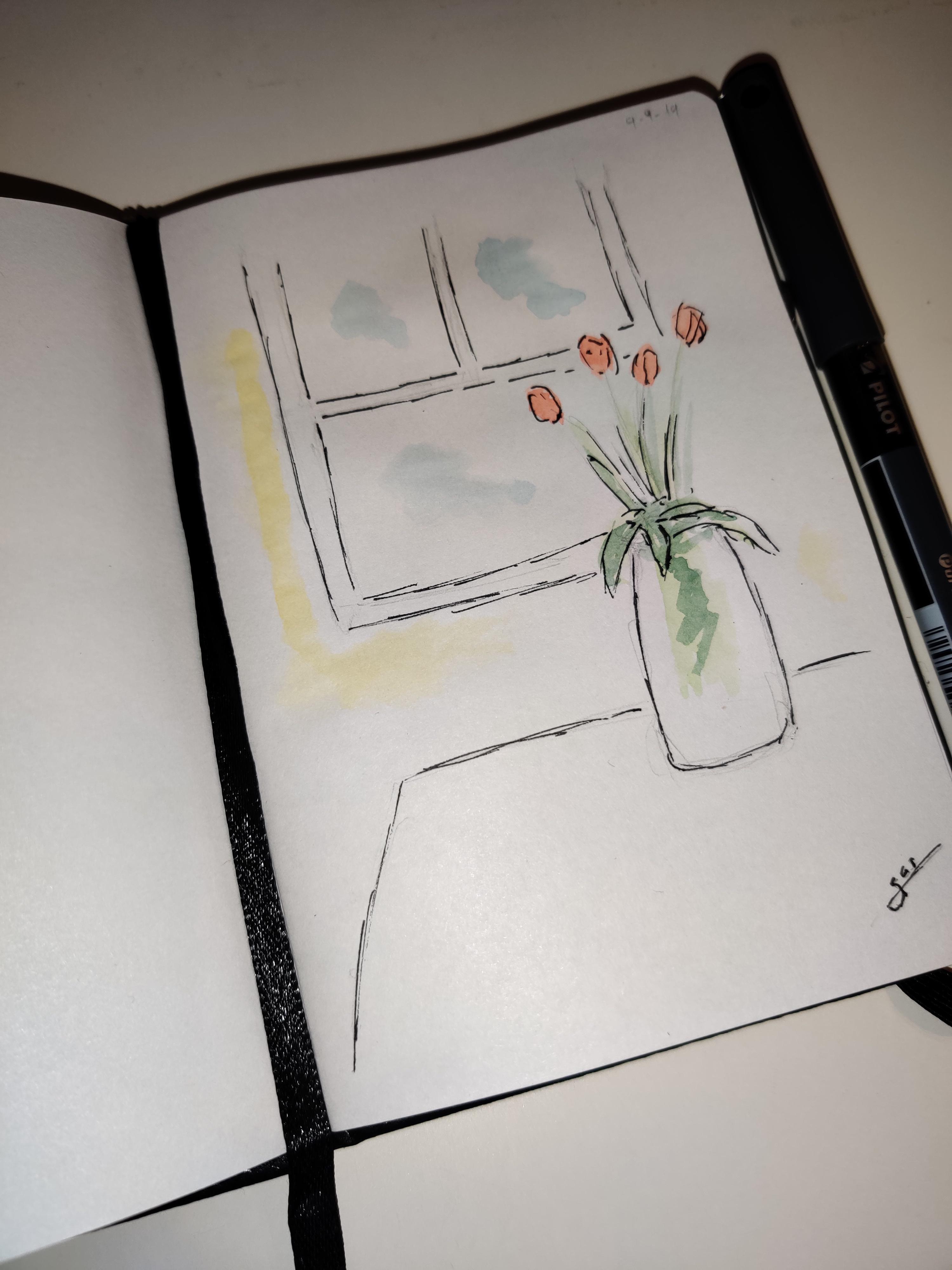 First page of my first sketchbook | Scrolller