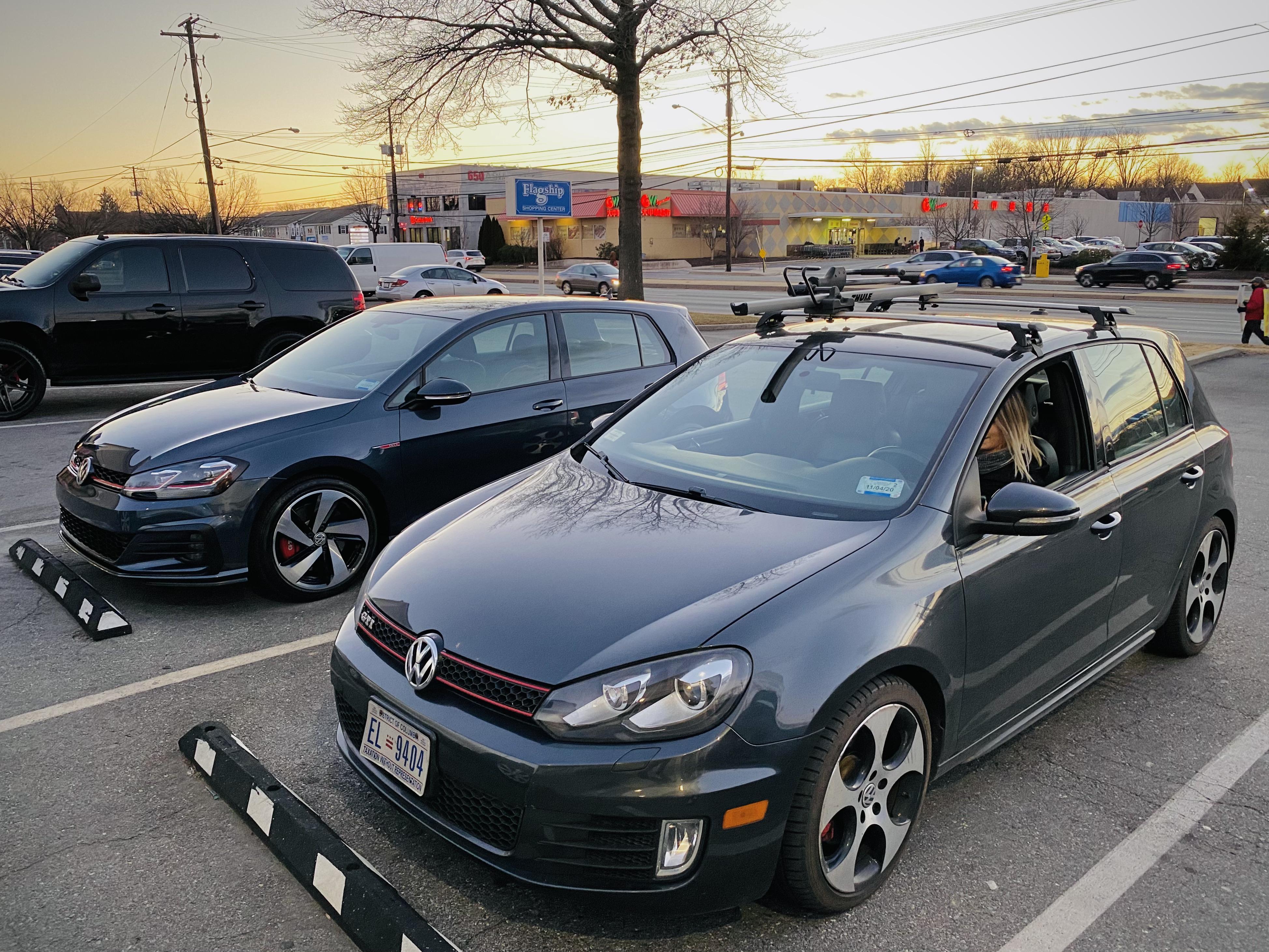 First parking buddy: my sister's Mk6 and my 7.5 | Scrolller