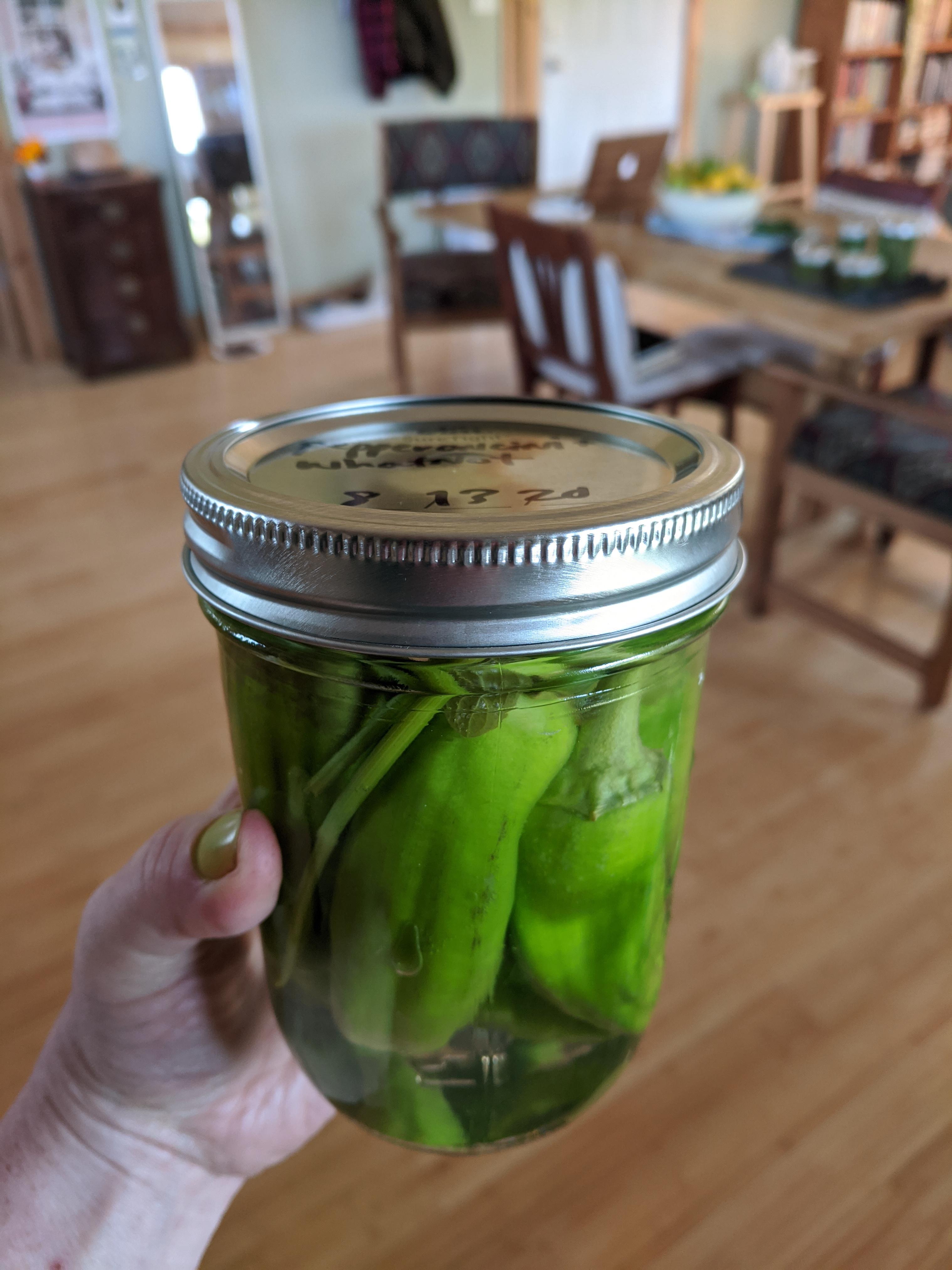 first post! avid pickler - here's pepperoncini w/parsley & garlic (fridge-style) | Scrolller