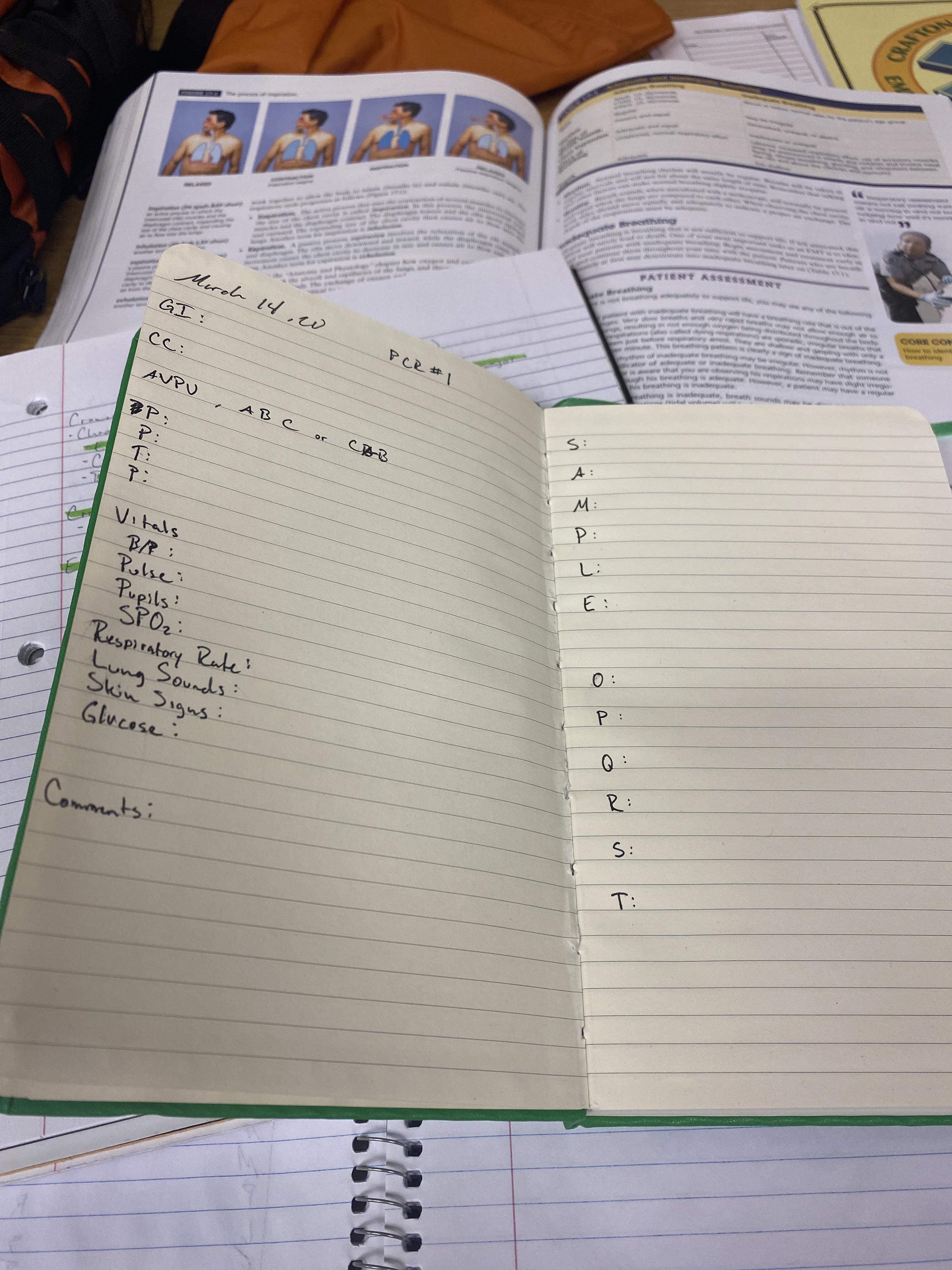 First ride out... my school wants use to do PCR’s. Is there anything else that I’m missing ...