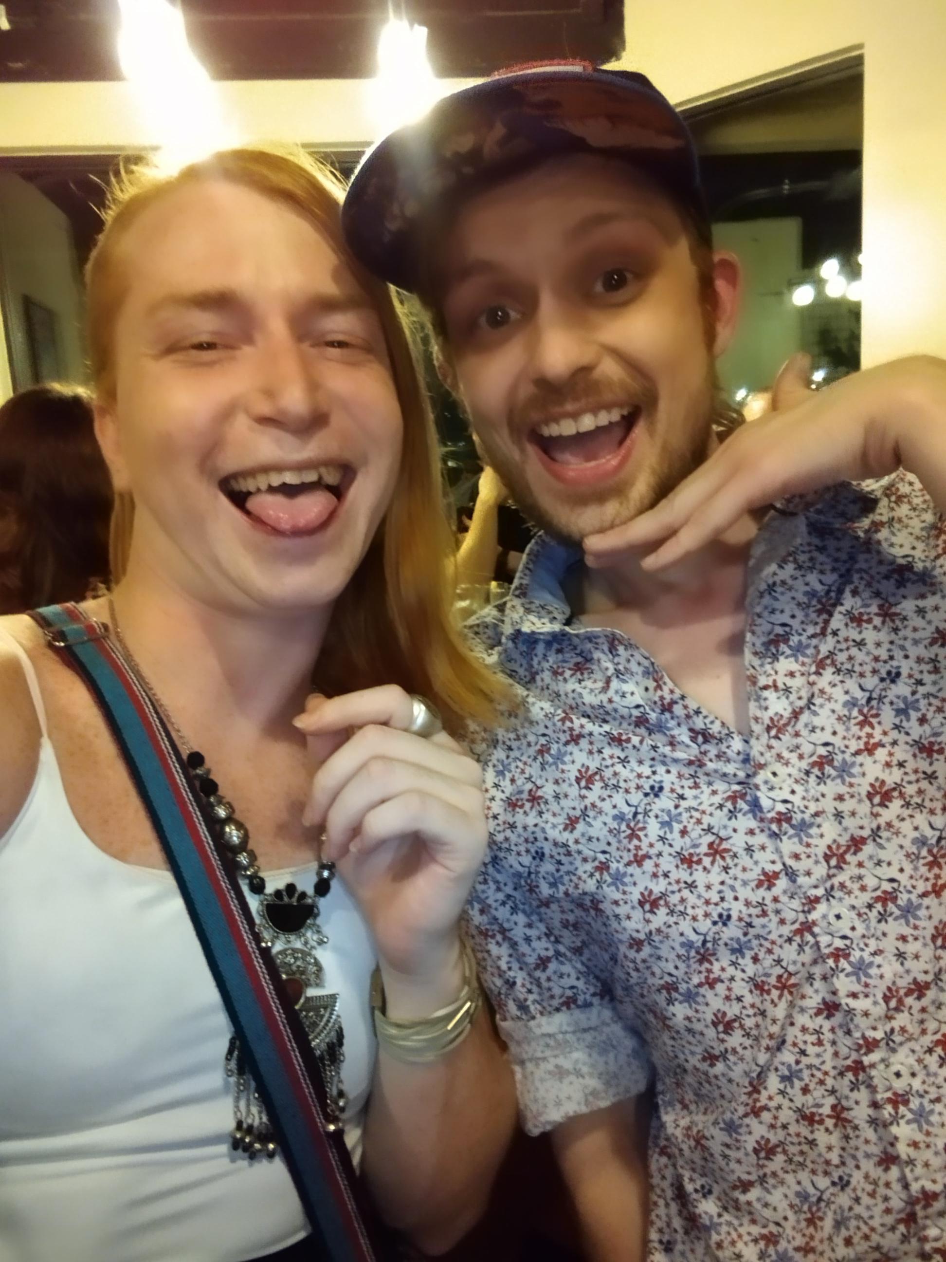 First time at a bar since fully transitioned! I'm on the left and my ...