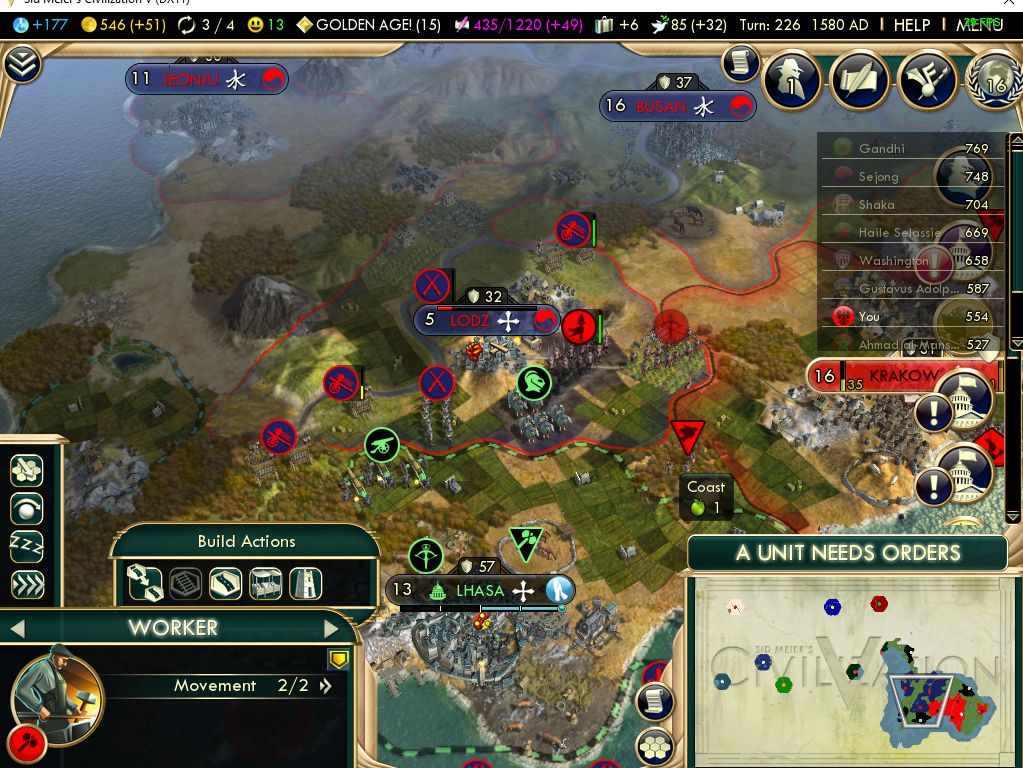 First time on emperor. Sejong invaded and took one of my city. Damn those hwach'a! | Scrolller