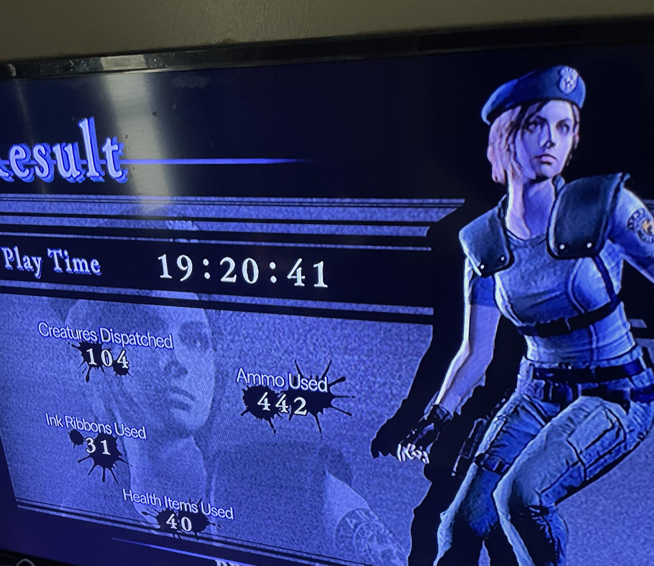 First time playing REmake with no spoilers or help. 100% completion with best ending. Is this ...