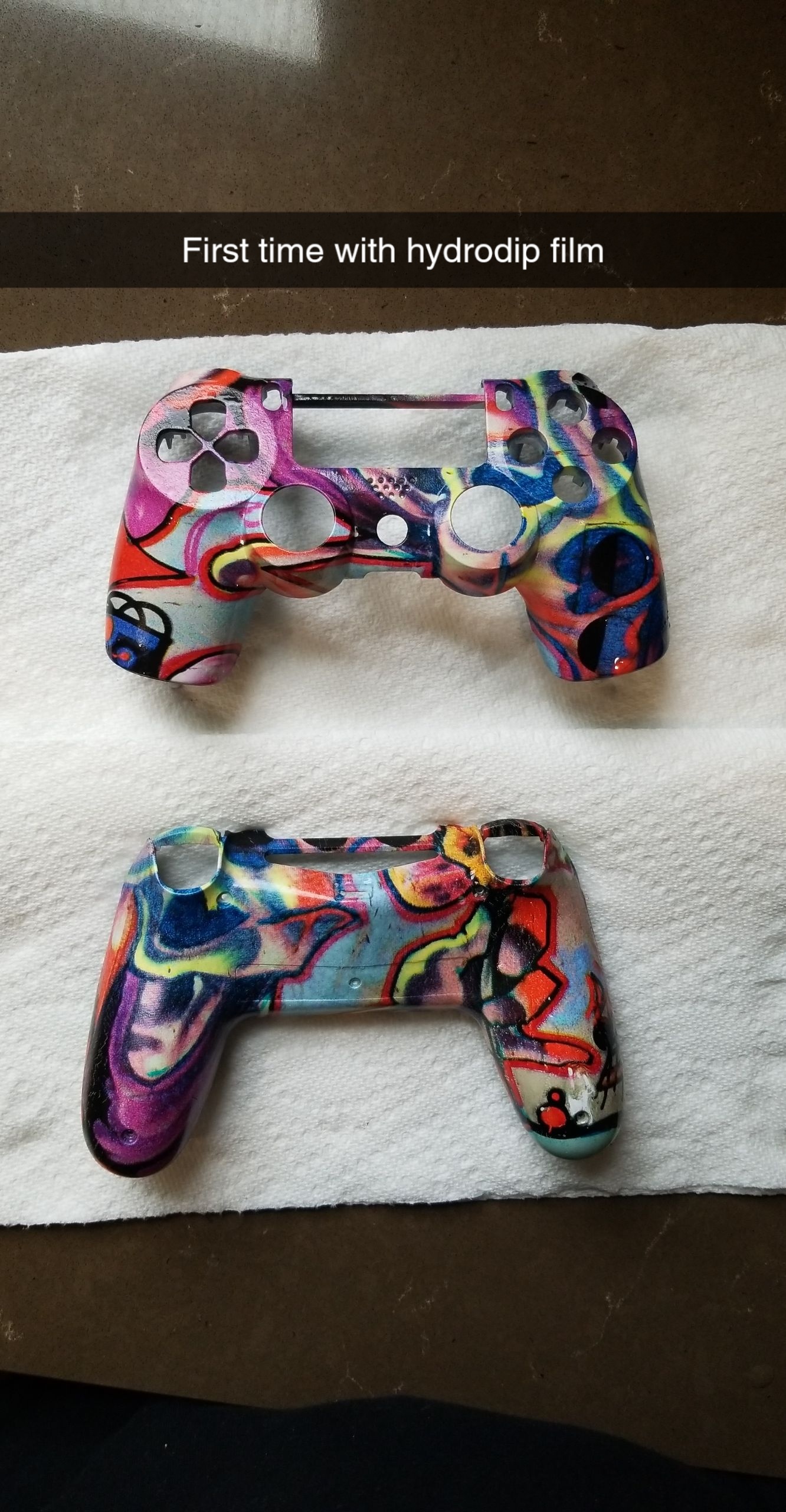 First time using hydrodip film. Graffiti-themed controller for a friend. Thoughts? | Scrolller