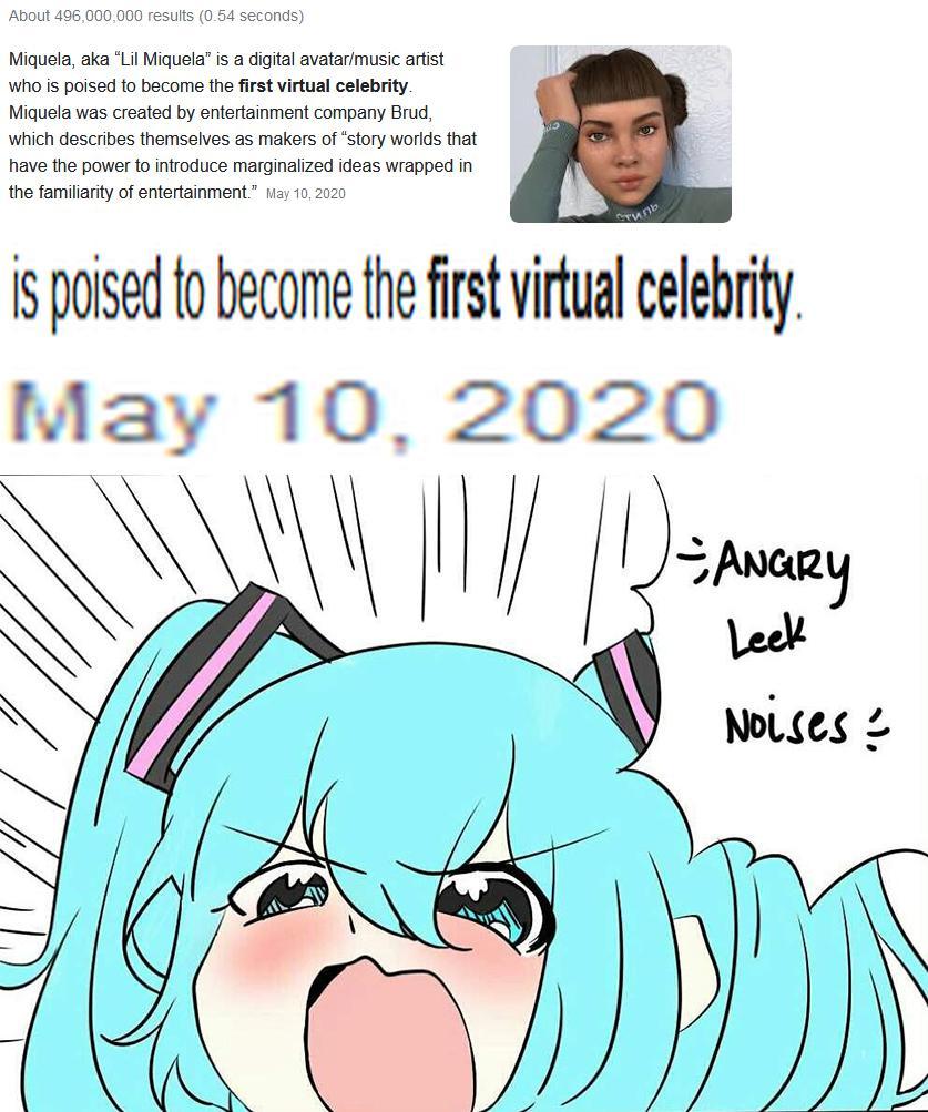 First virtual celebrity | Scrolller