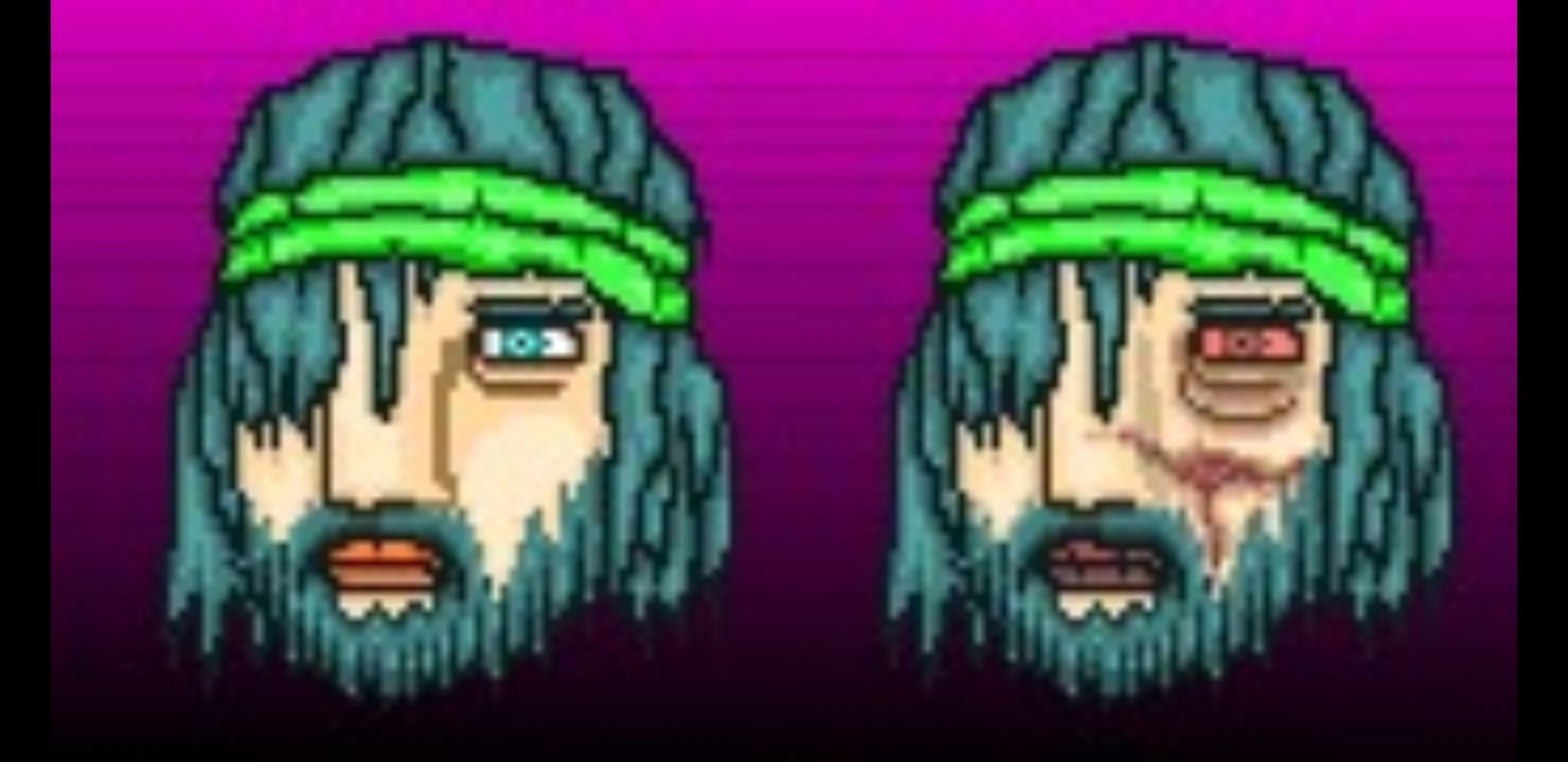 Fixed Biker's face from Hotline Miami 2 | Scrolller