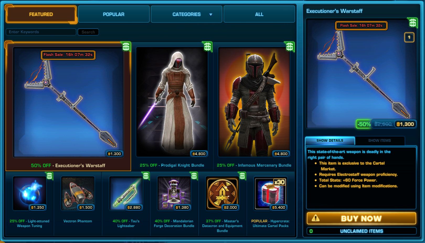 Flash Sale: Executioner's Warstaff, 1300 CC | Scrolller