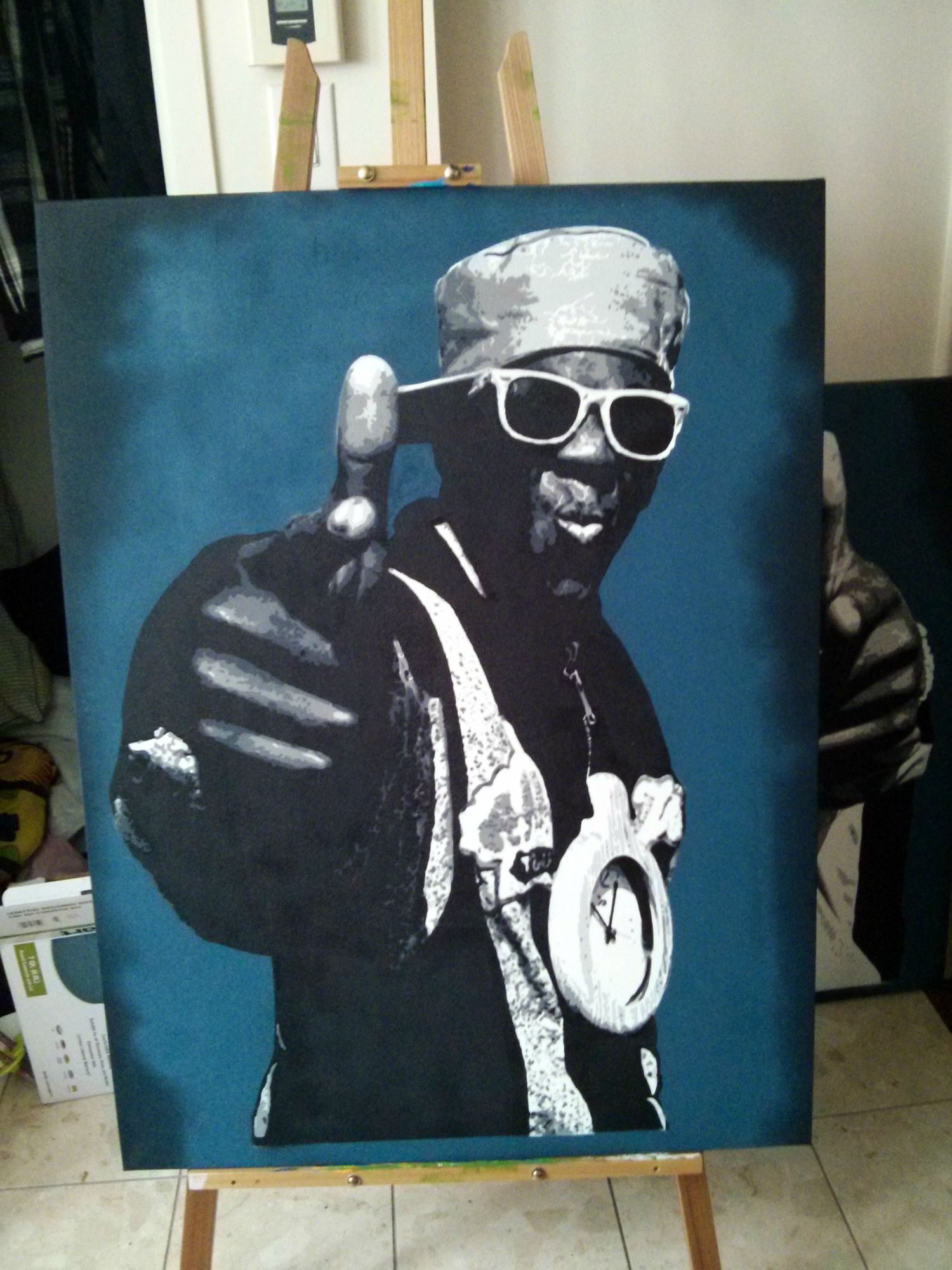 Flavor Flave, 6 stencils, 30x40 | Scrolller