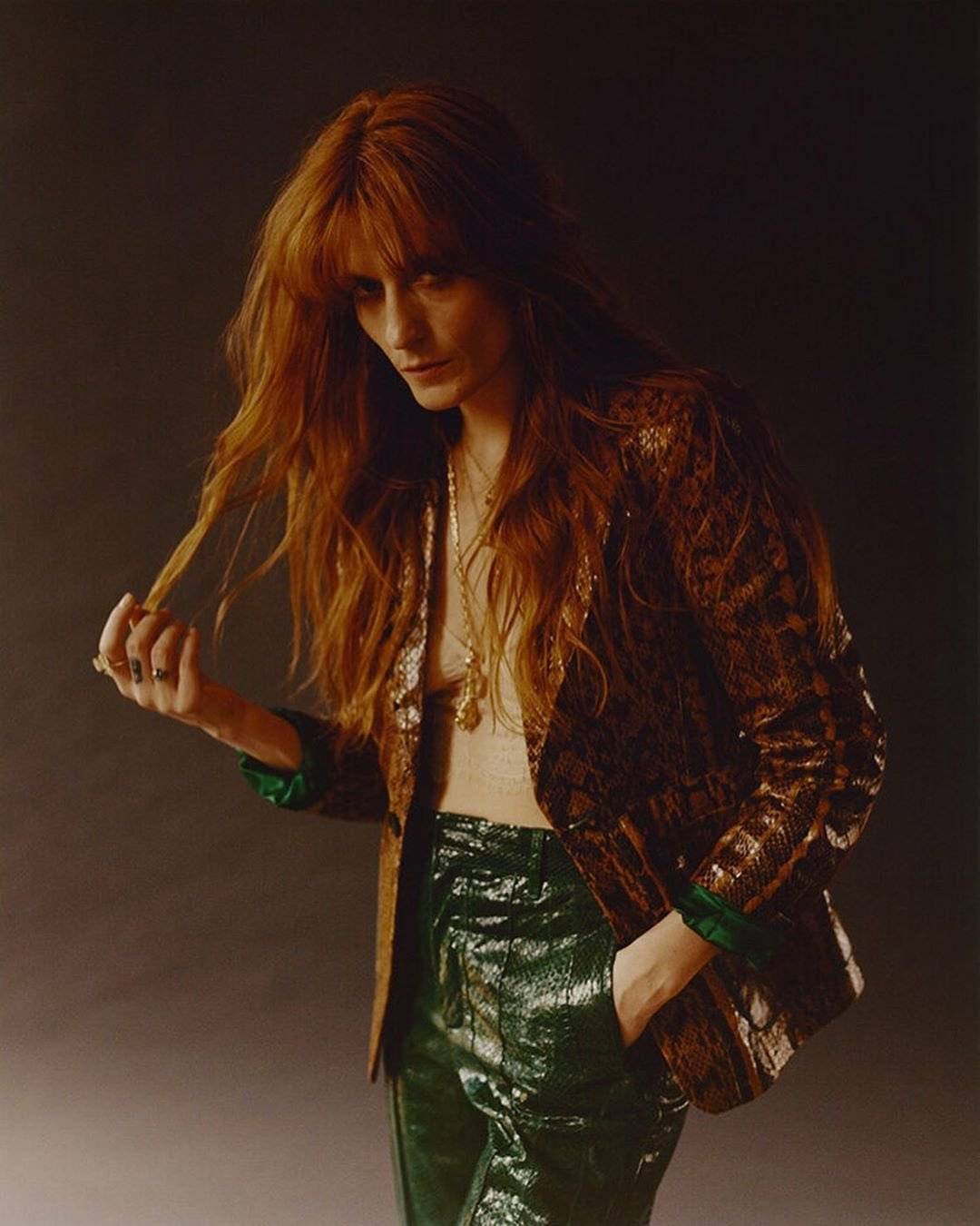 Florence Welch in snakeskin or maybe just snakeskin print | Scrolller