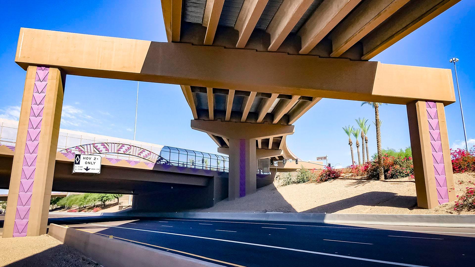 Flyover Ramps leading from the Papago Freeway to the New South Mountain Freeway- Phoenix | Scrolller