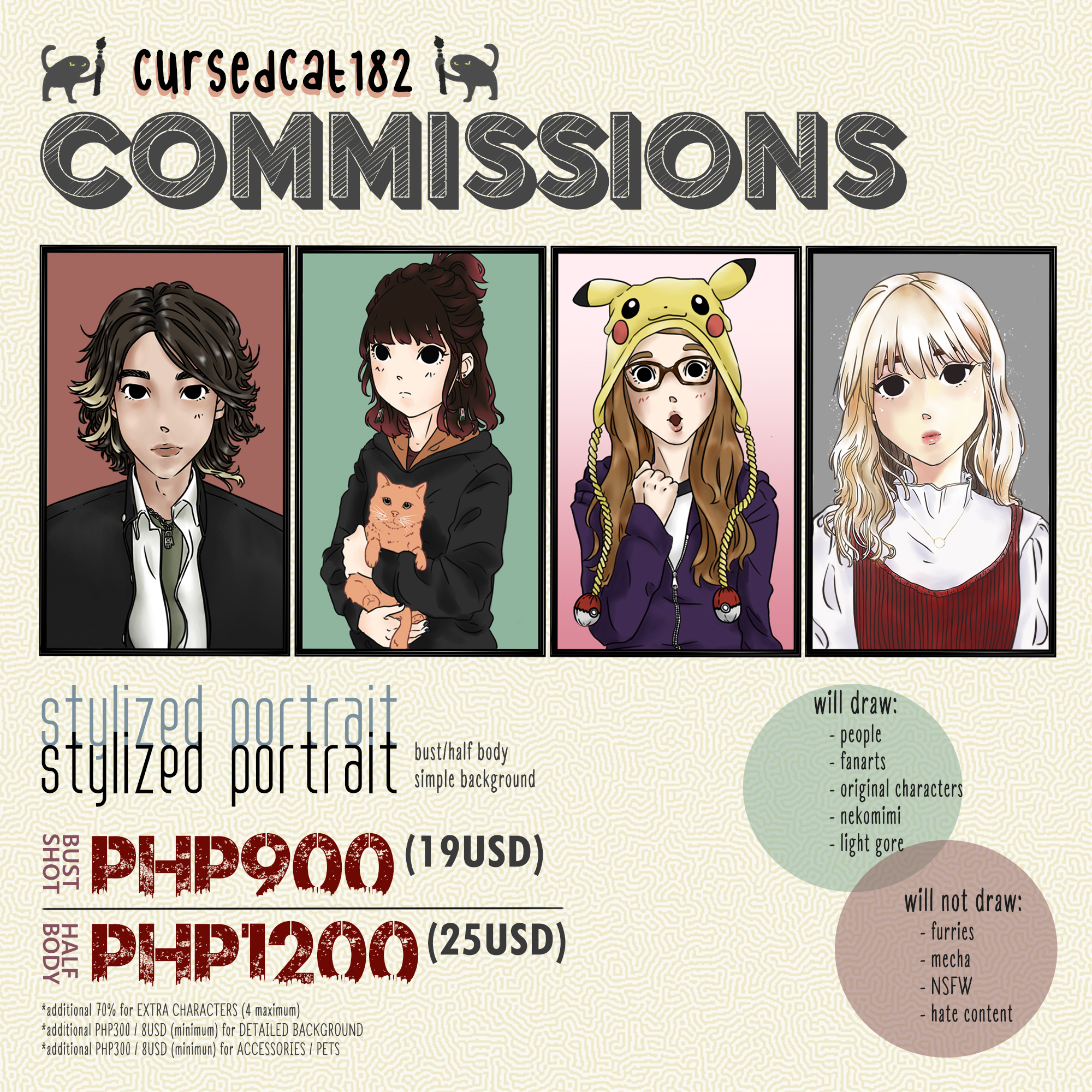 [For Hire] Stylized Portraits, starts at $19 | Scrolller