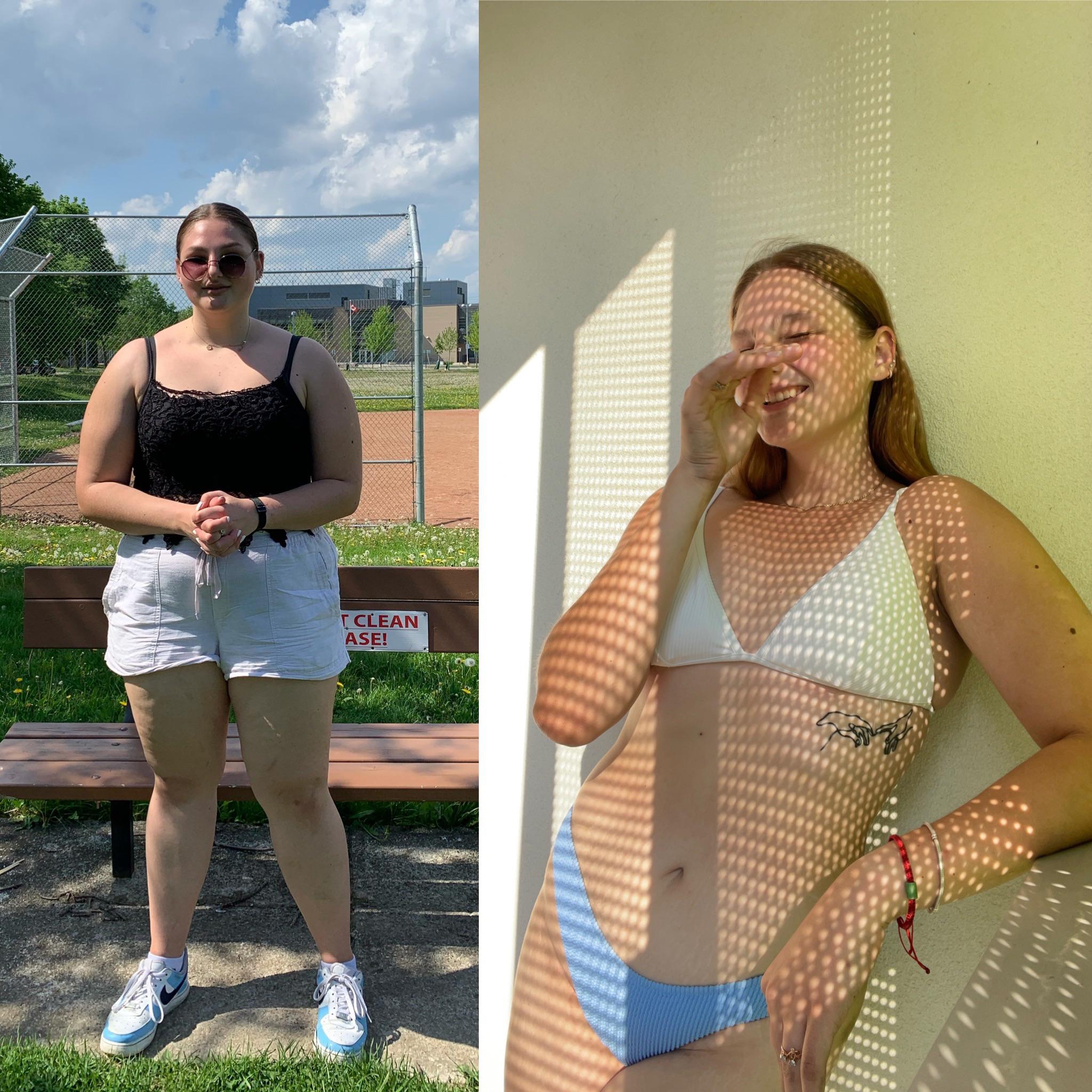 Four months of progress (-60lbs) :) Consistency really is key | Scrolller