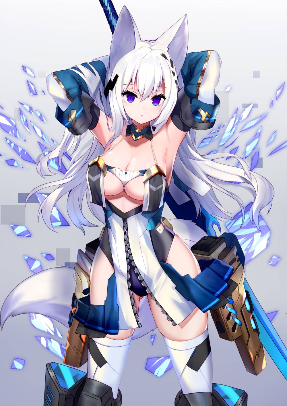 Fox Girl Purple Eyes (Yoshizawa Tsubaki) [Original] | Scrolller