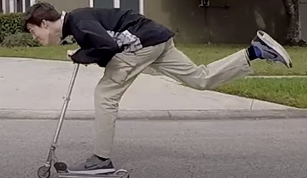 Franz scooting down the streets | Scrolller