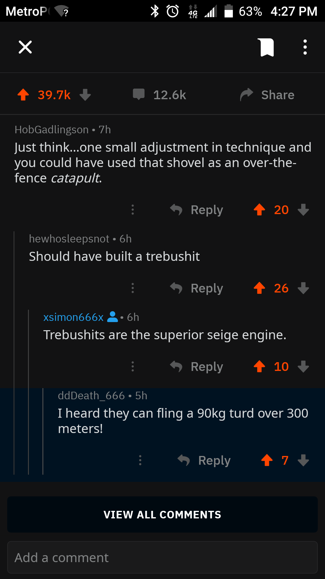 From a conversation about slinging poo... | Scrolller