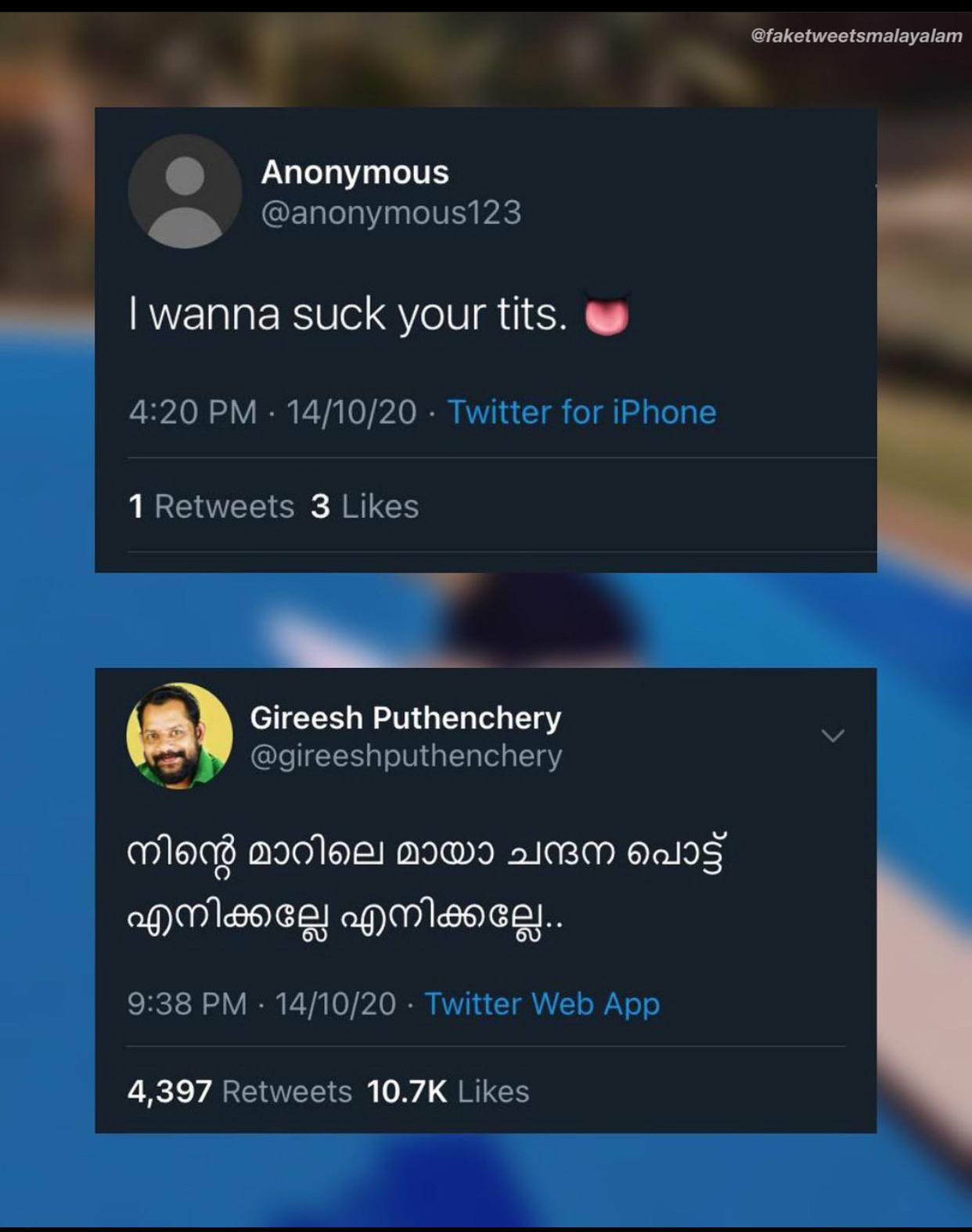 From @faketweetsmalayalam IG page | Scrolller