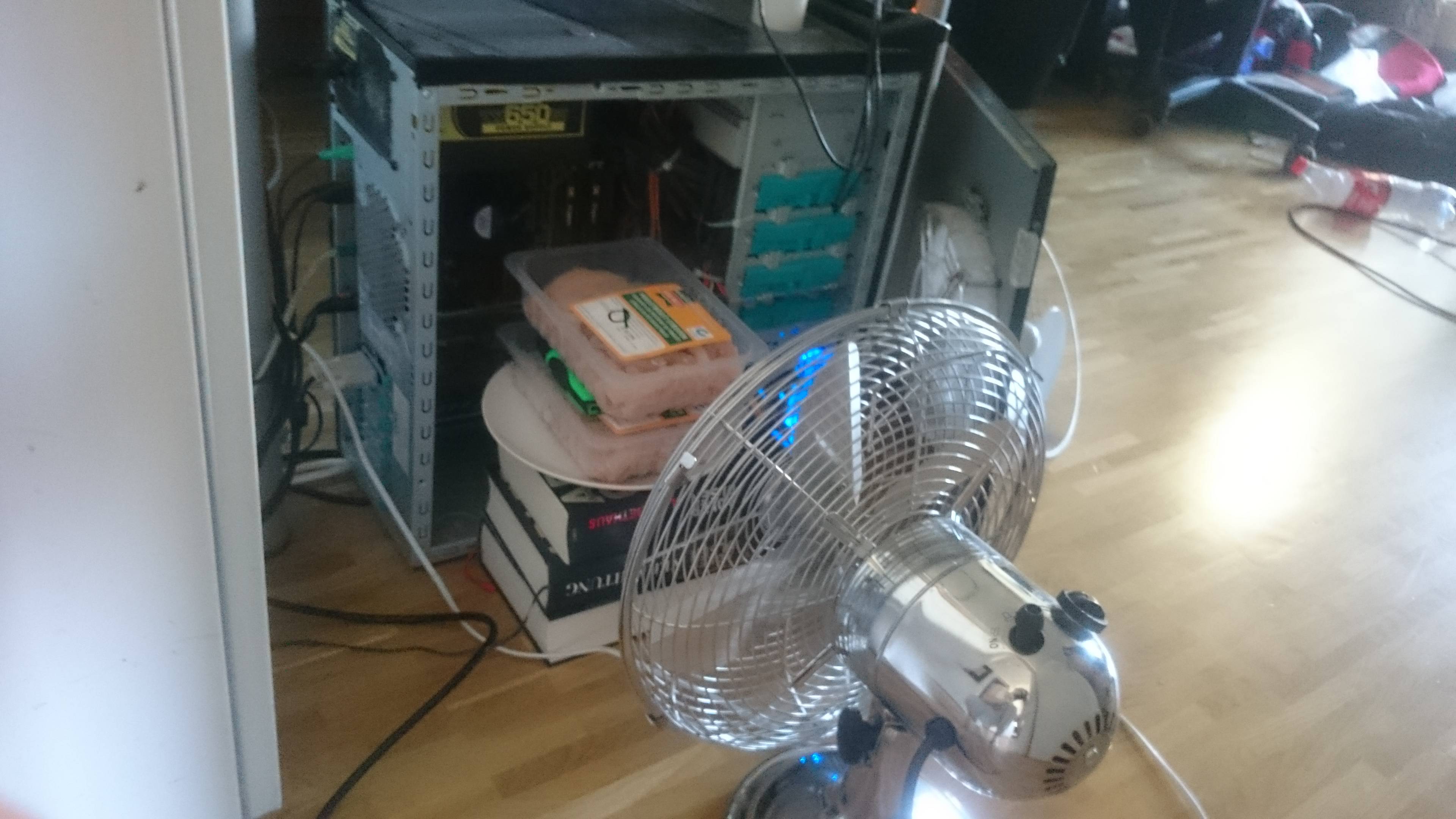 Frozen chicken + fan = CPU cooler | Scrolller