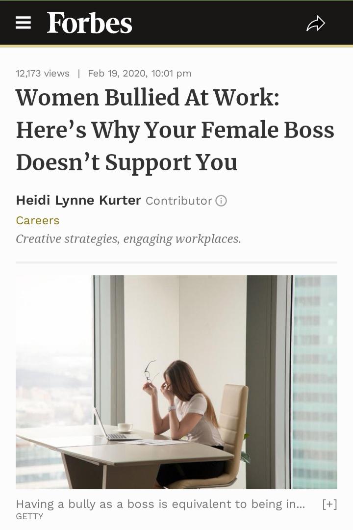 FSW 'Toxic masculinity' is the reason women bully other women in the workplace | Scrolller