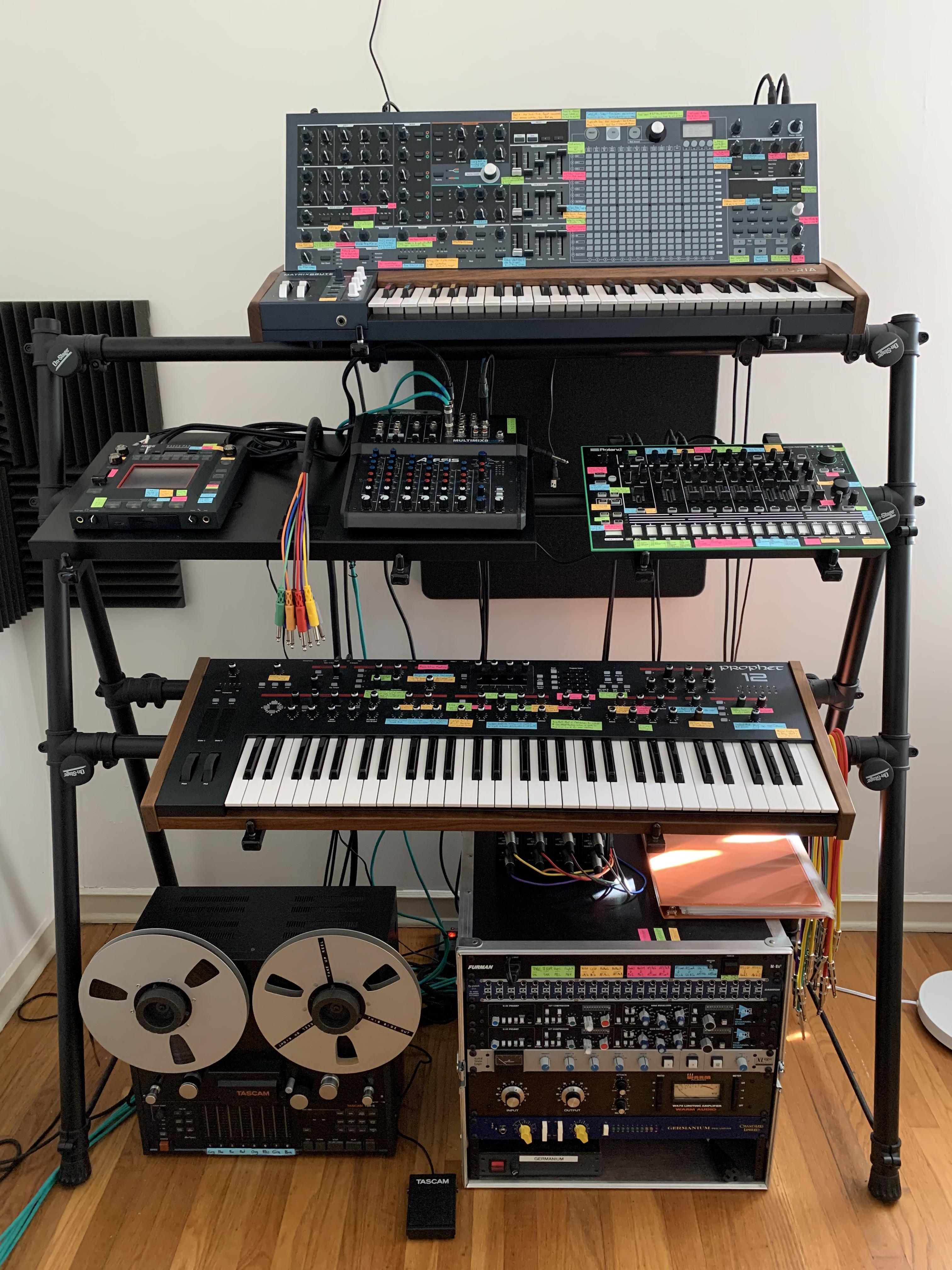 Full recording setup in a compact space. | Scrolller