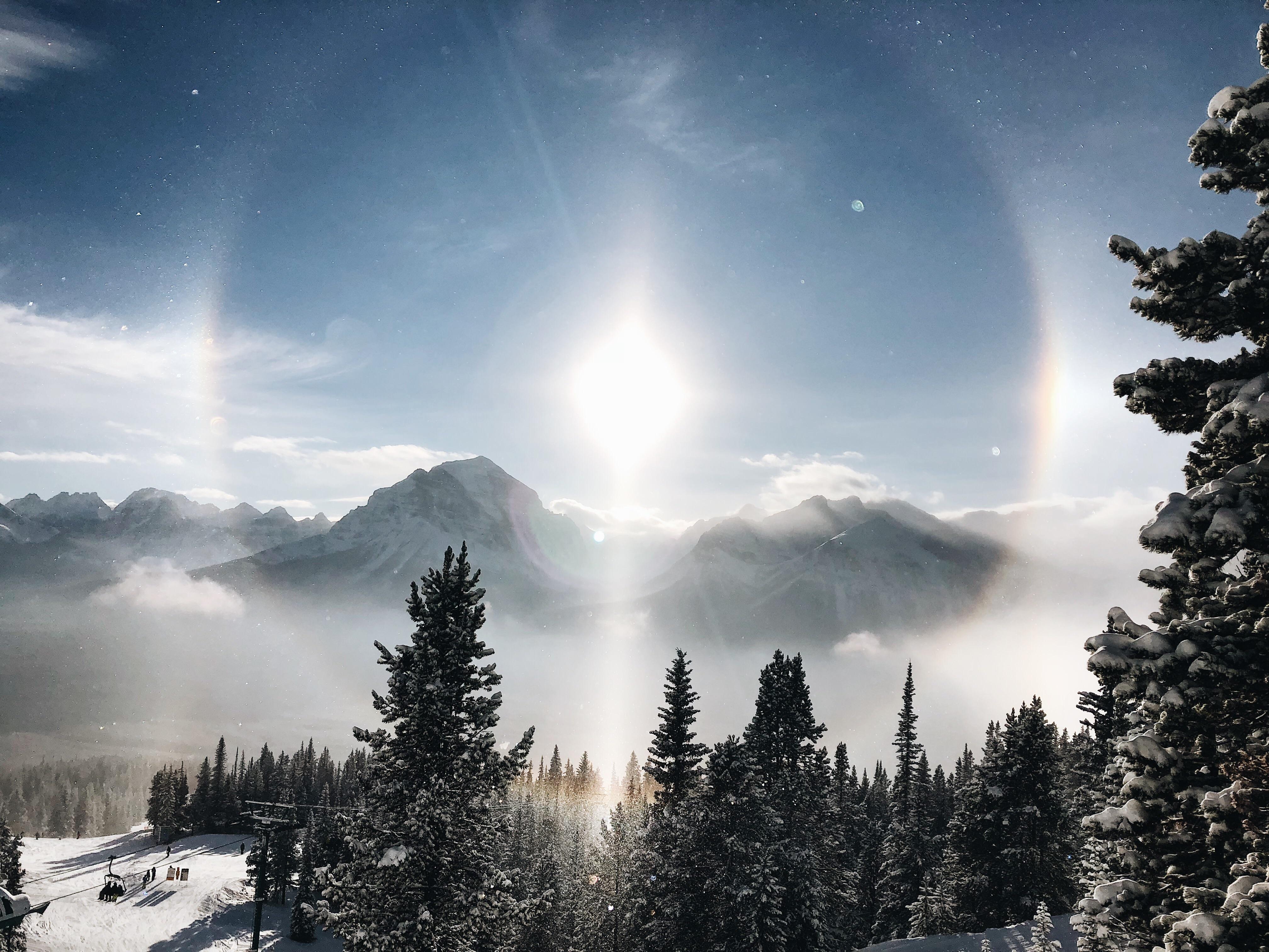 Full sundog in Lake Louise today. | Scrolller