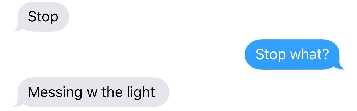 Fun from afar. Controlling the lights from work while GF home was lounging. | Scrolller