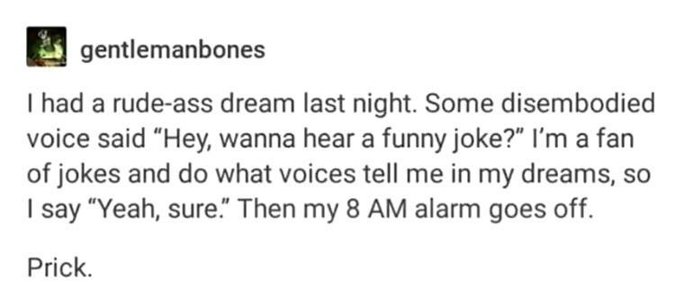 Funny dream joke | Scrolller