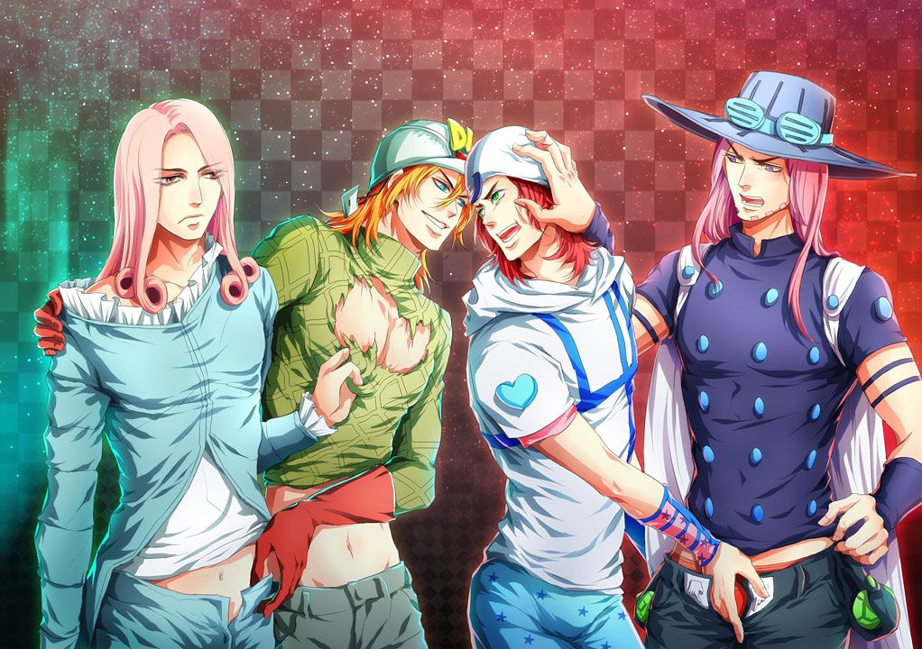 [Funny Valentine, Diego Brando, Johnny and Gyro] being a little lewd ...