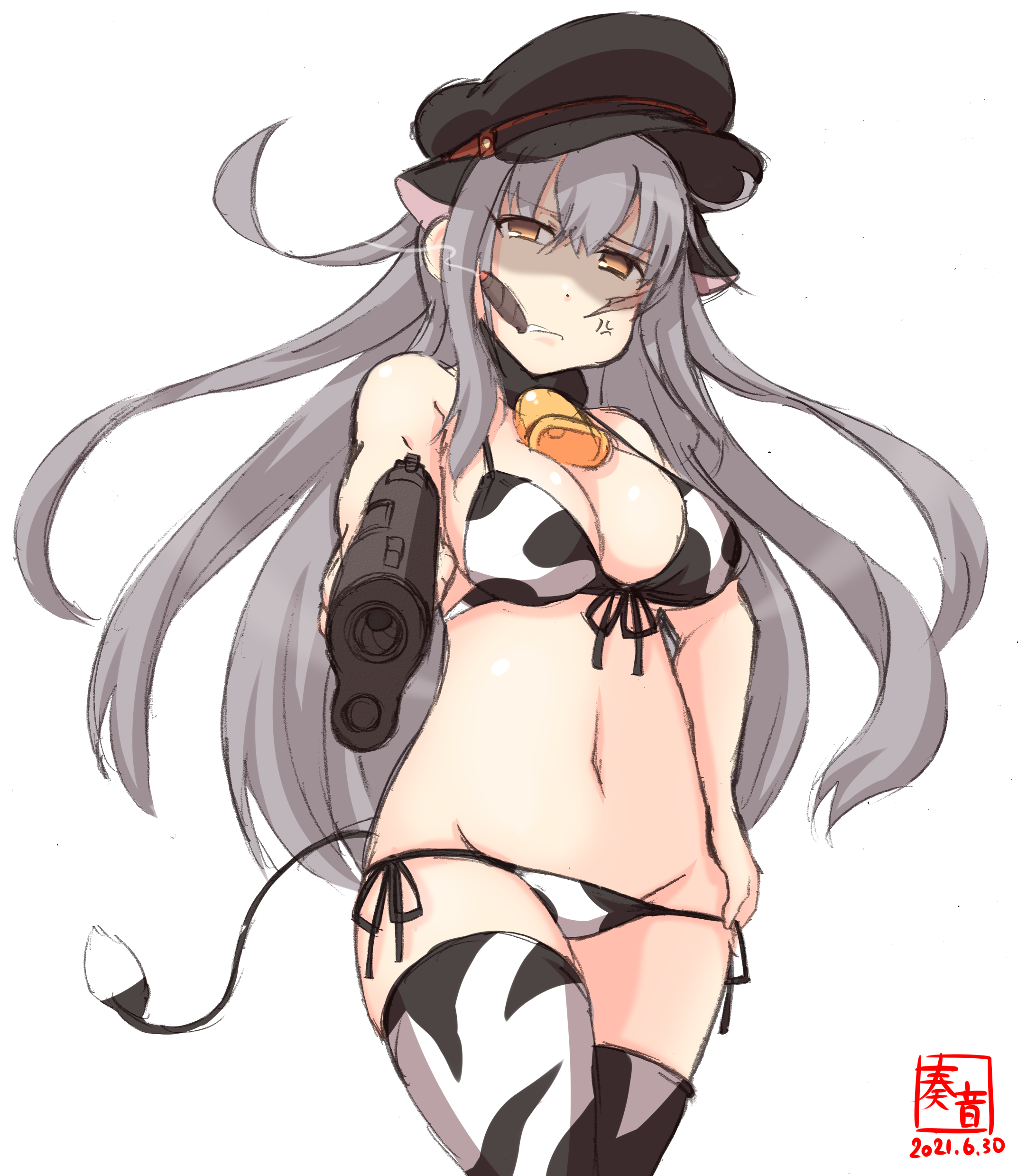 Gangut Cow Pattern Bikini | Scrolller