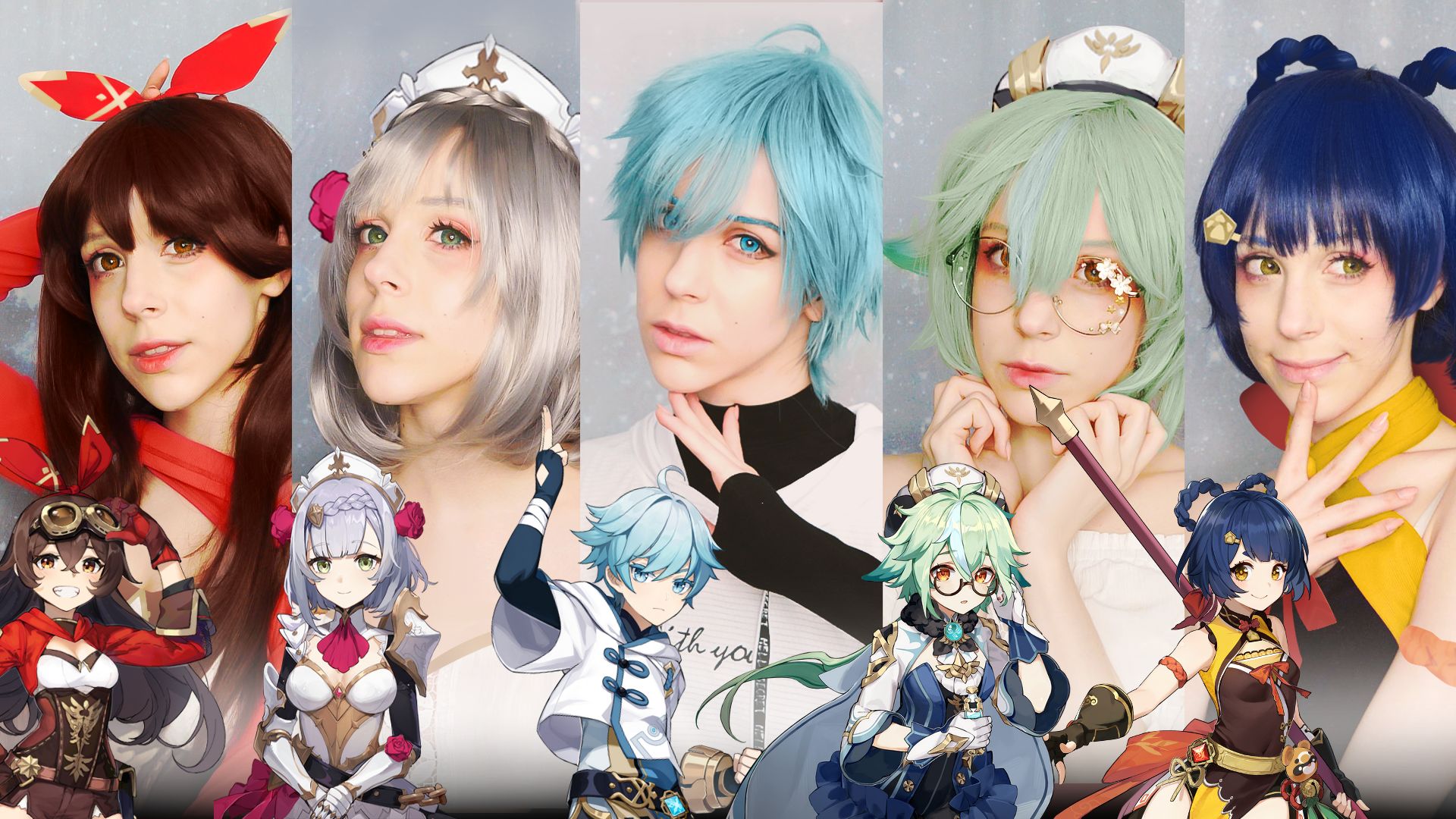 Genshin Impact Amber, Noelle, Chongyun, Sucrose, Xiangling by RIKA | Scrolller