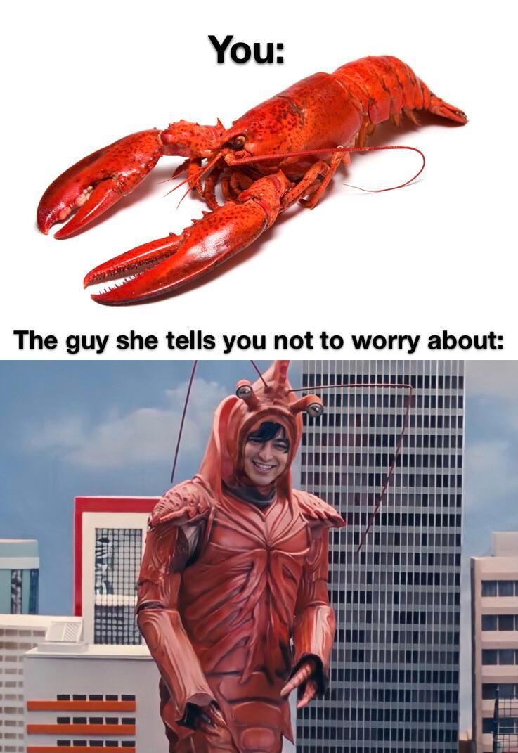 George as a lobster monster. | Scrolller