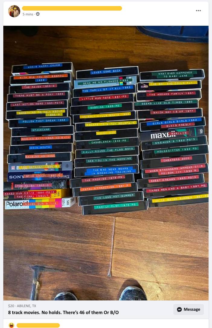 Get your 8 track movies here! No holds! | Scrolller