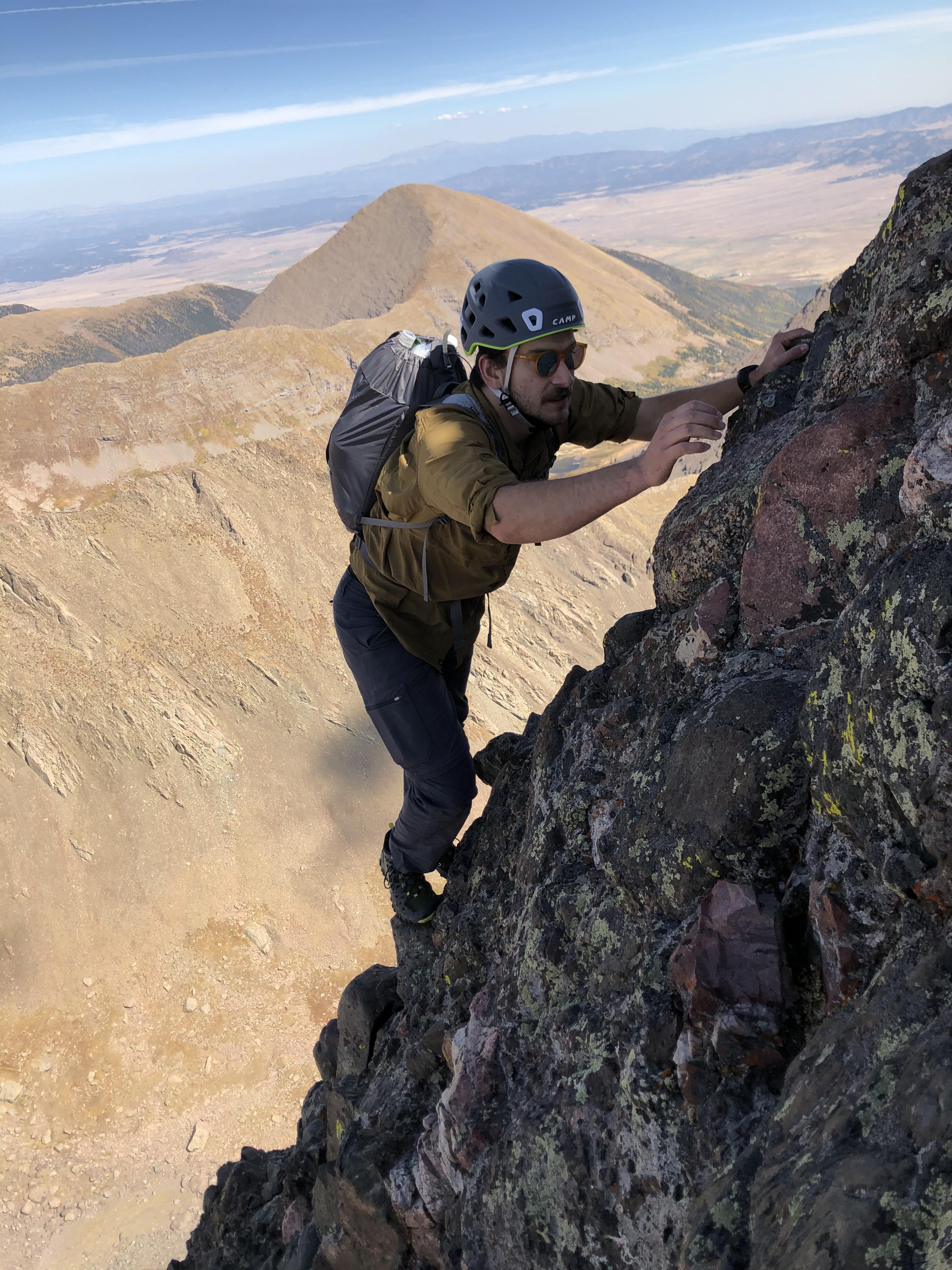 Getting some exposure on the Crestone Traverse, first class 5 scramble | Scrolller