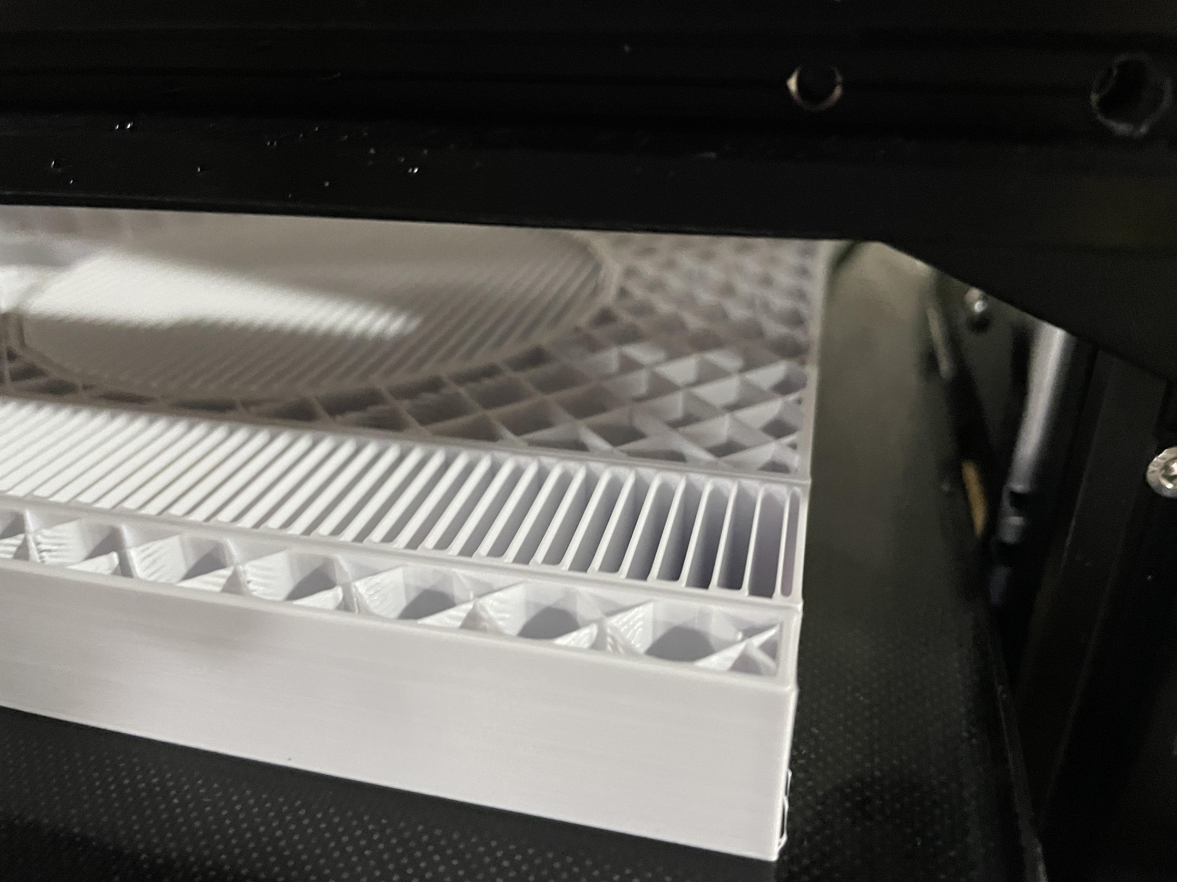 Getting weird infill layers. It’s almost like there are 45 degree angled layers that are ...