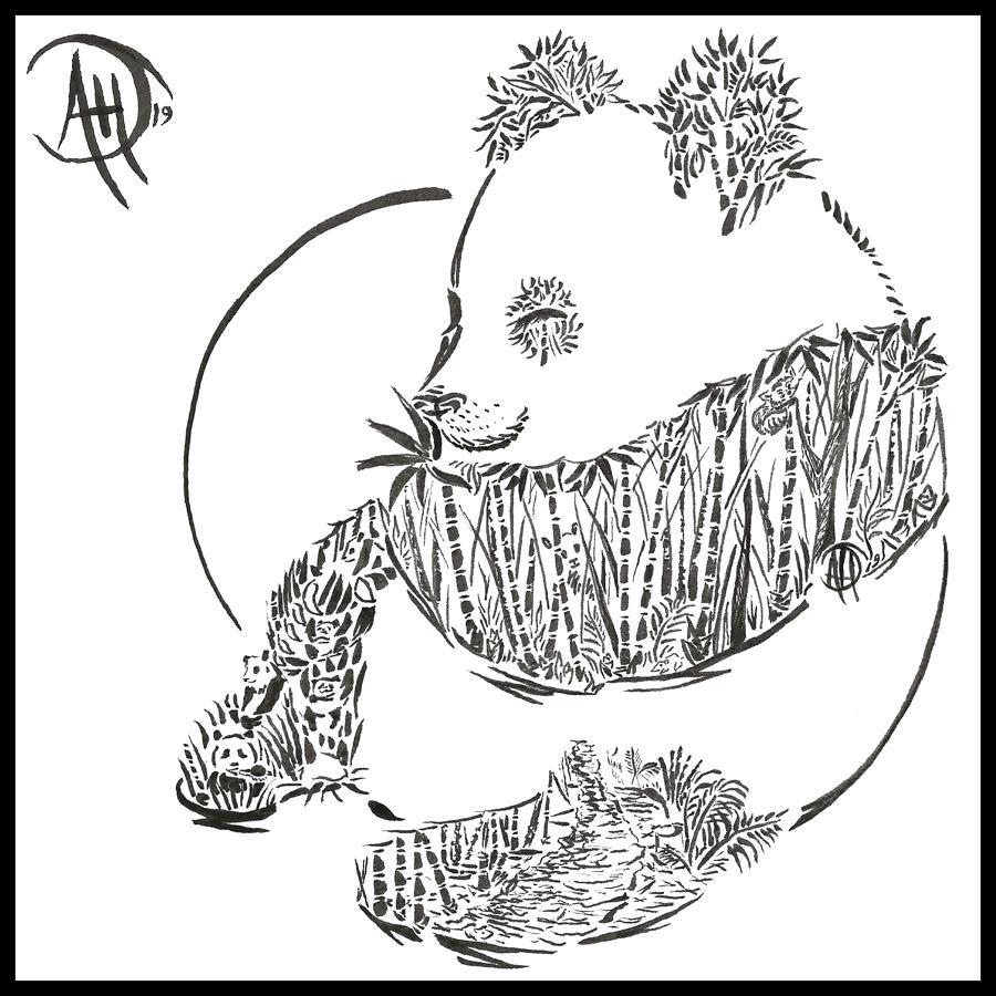 Giant Panda, Me, Ink, 2019 | Scrolller