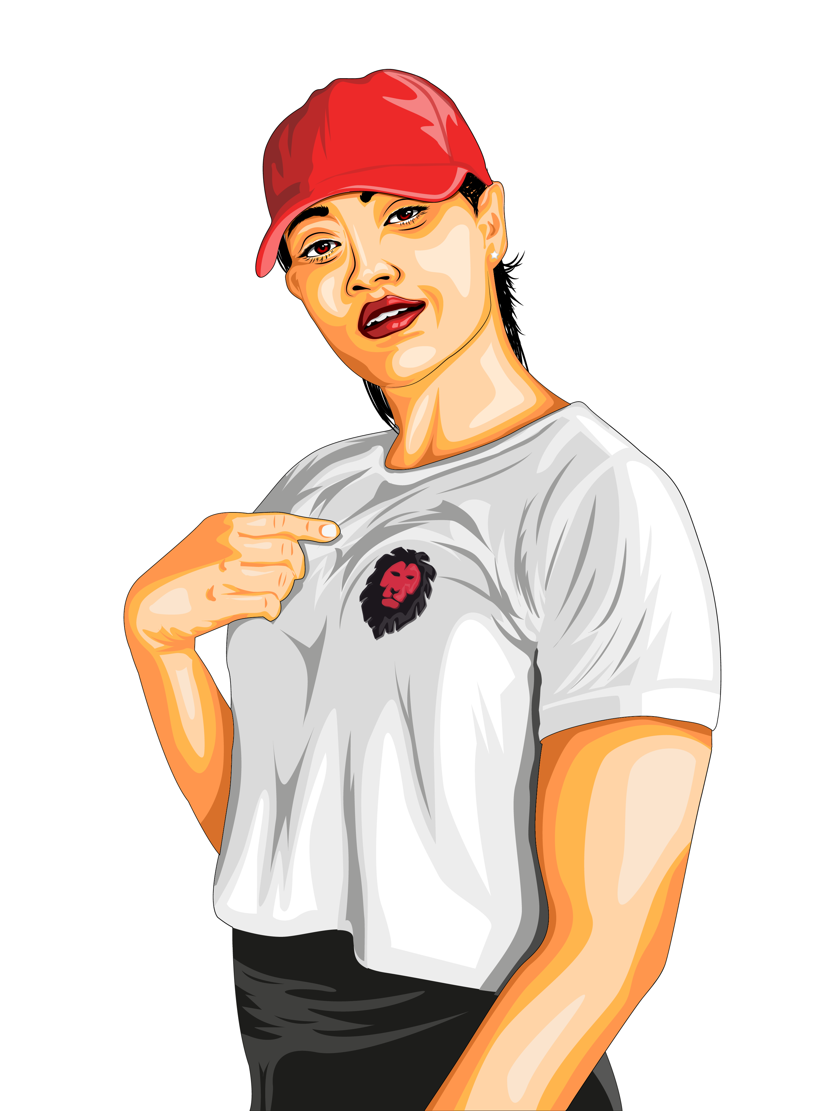 Girl vector art, Ai, 2020 | Scrolller